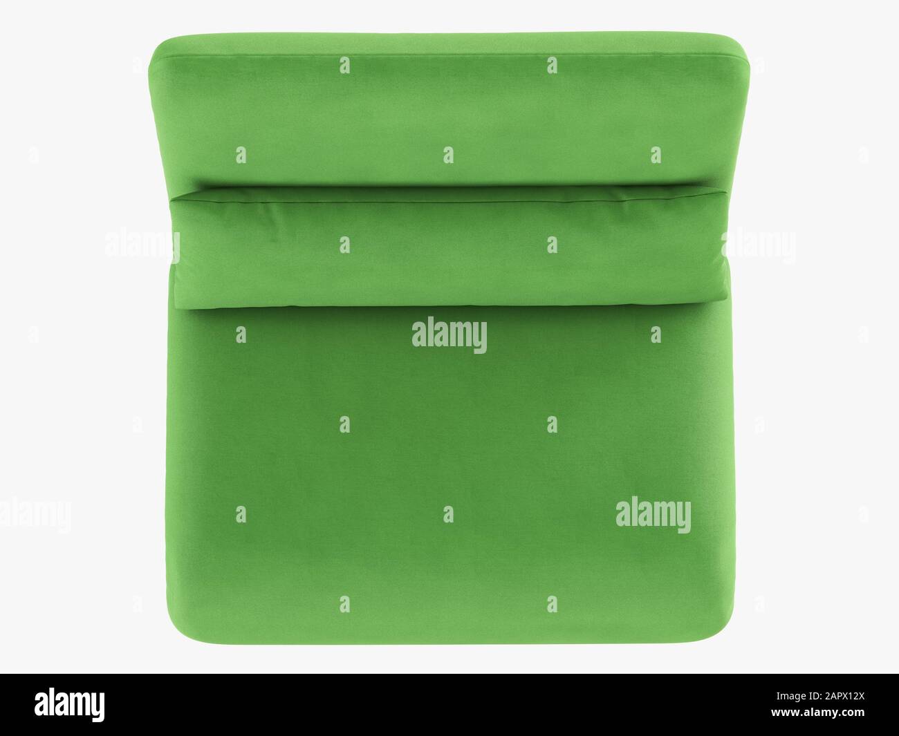 Soft green chair fabric top view 3d rendering Stock Photo - Alamy