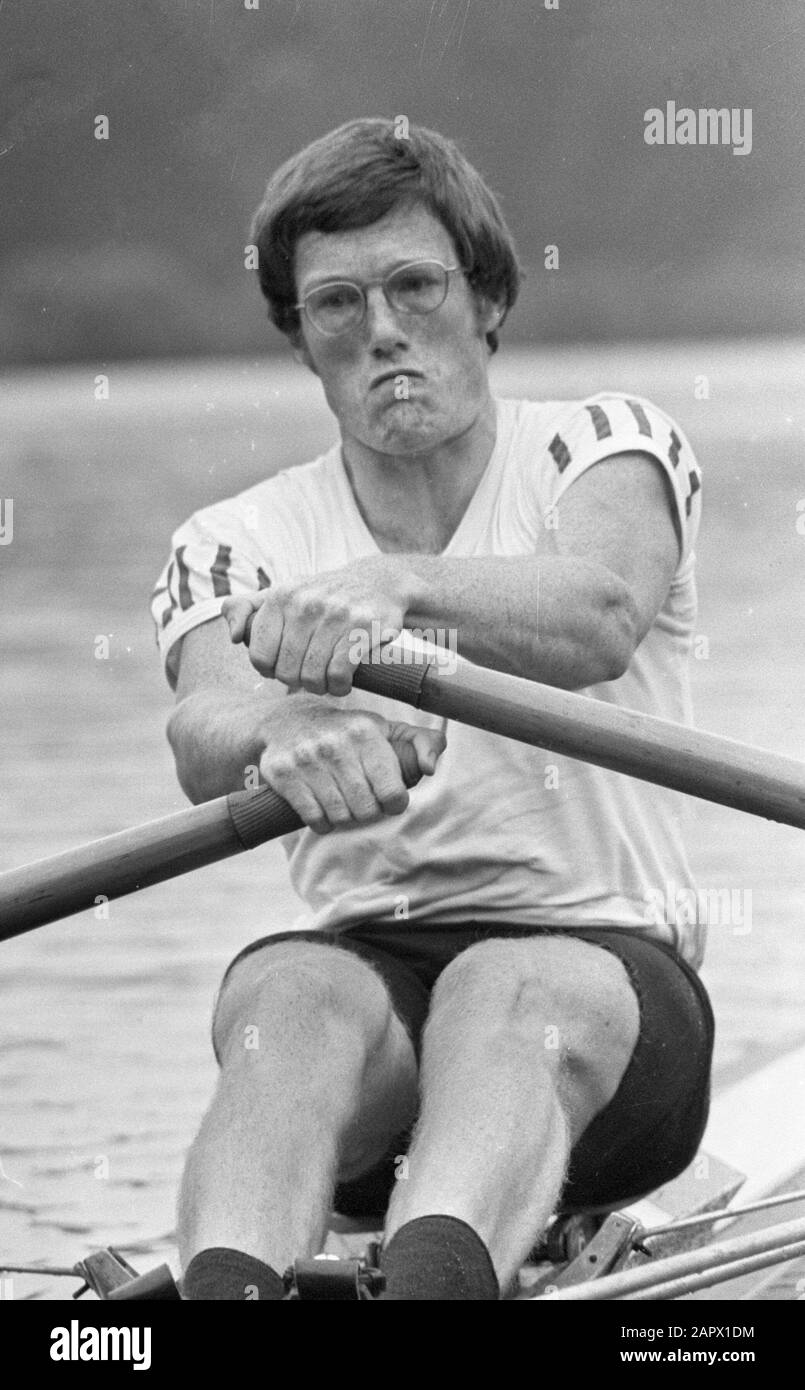 National Rowing Championships at Bosbaan, Paul Veeneman in action ...