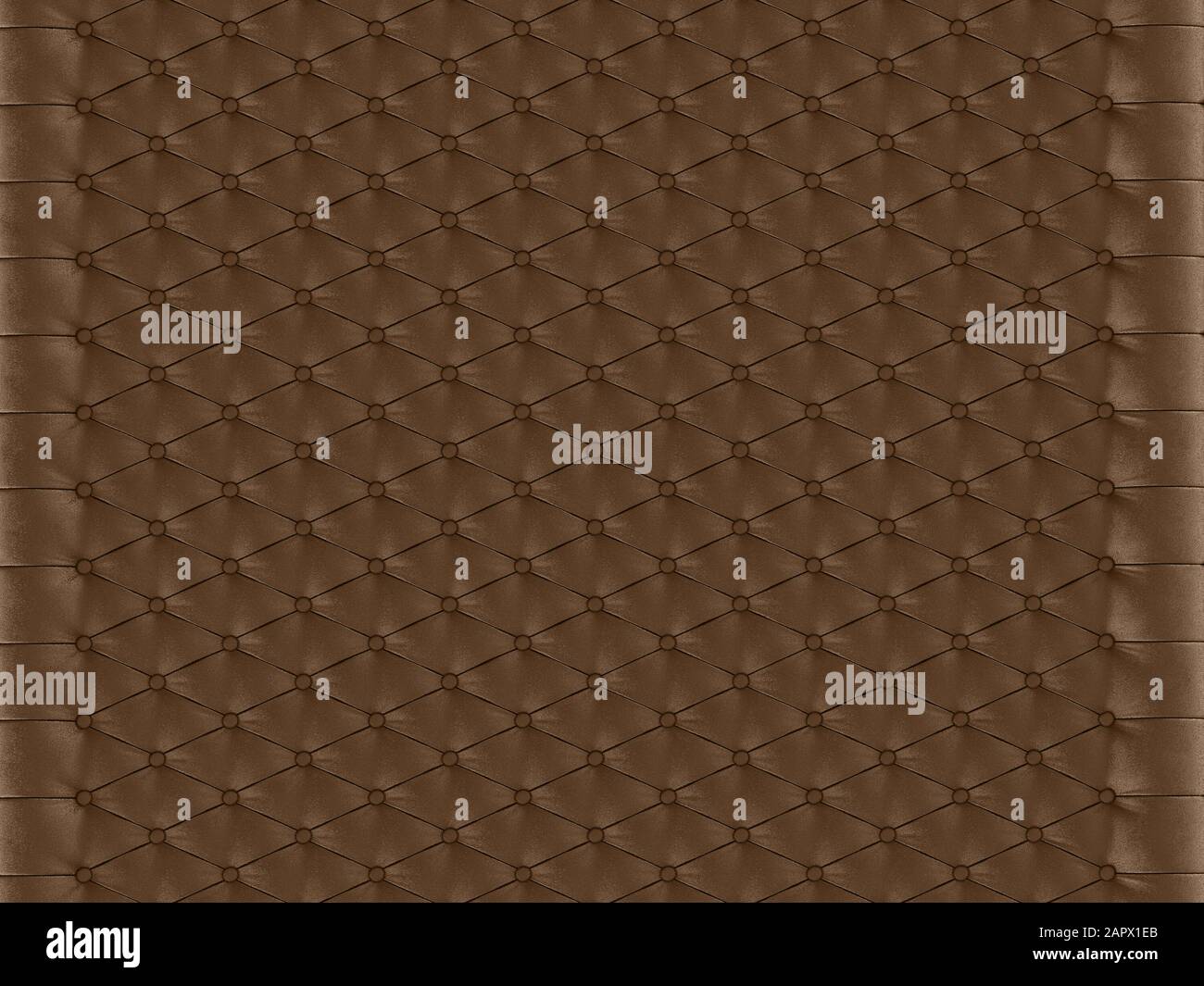 Wall panel brown capitone on a white background 3d rendering Stock ...
