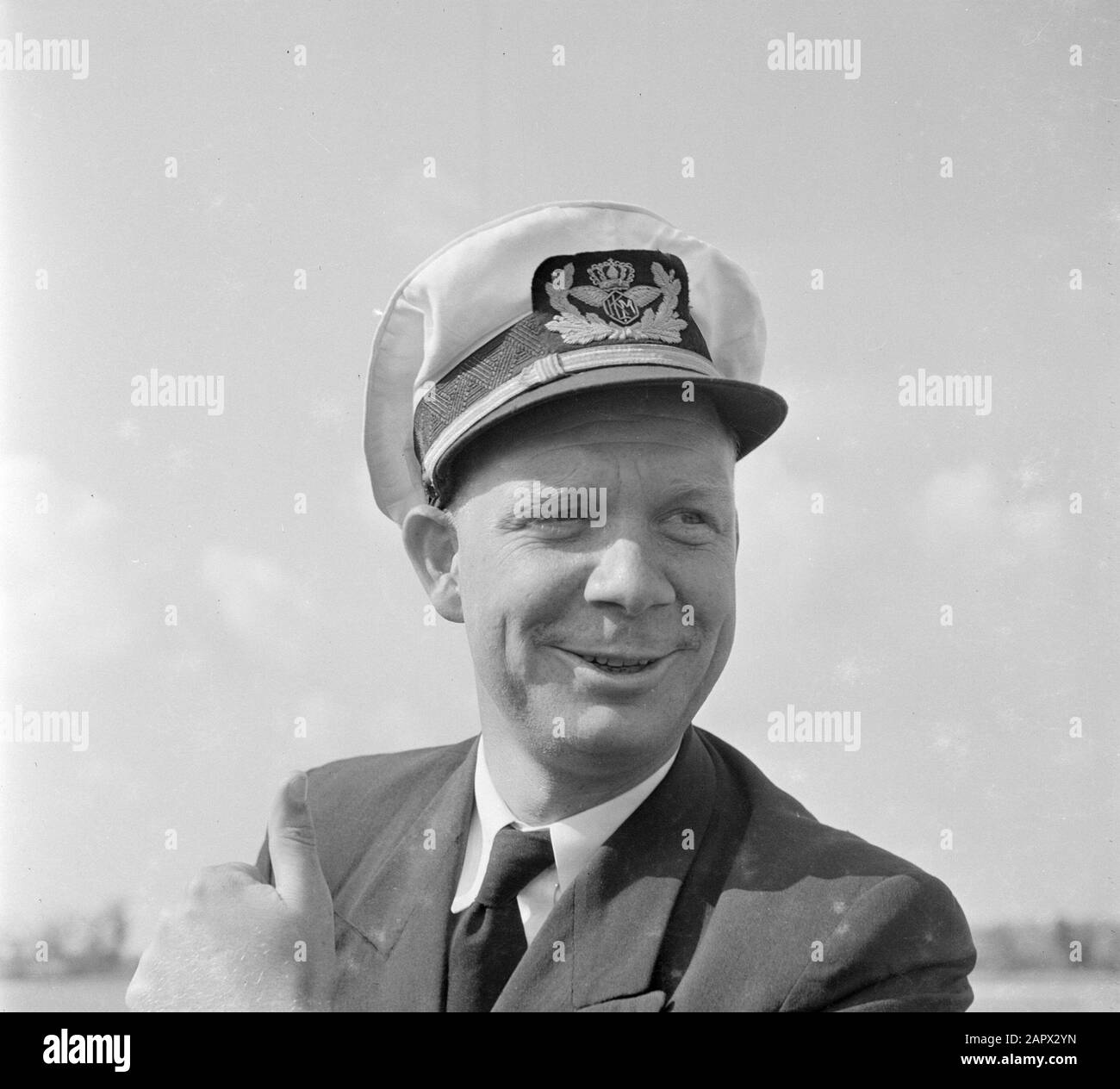 KLM staff corporate identity and Schiphol Portrait of a KLM pilot-in ...