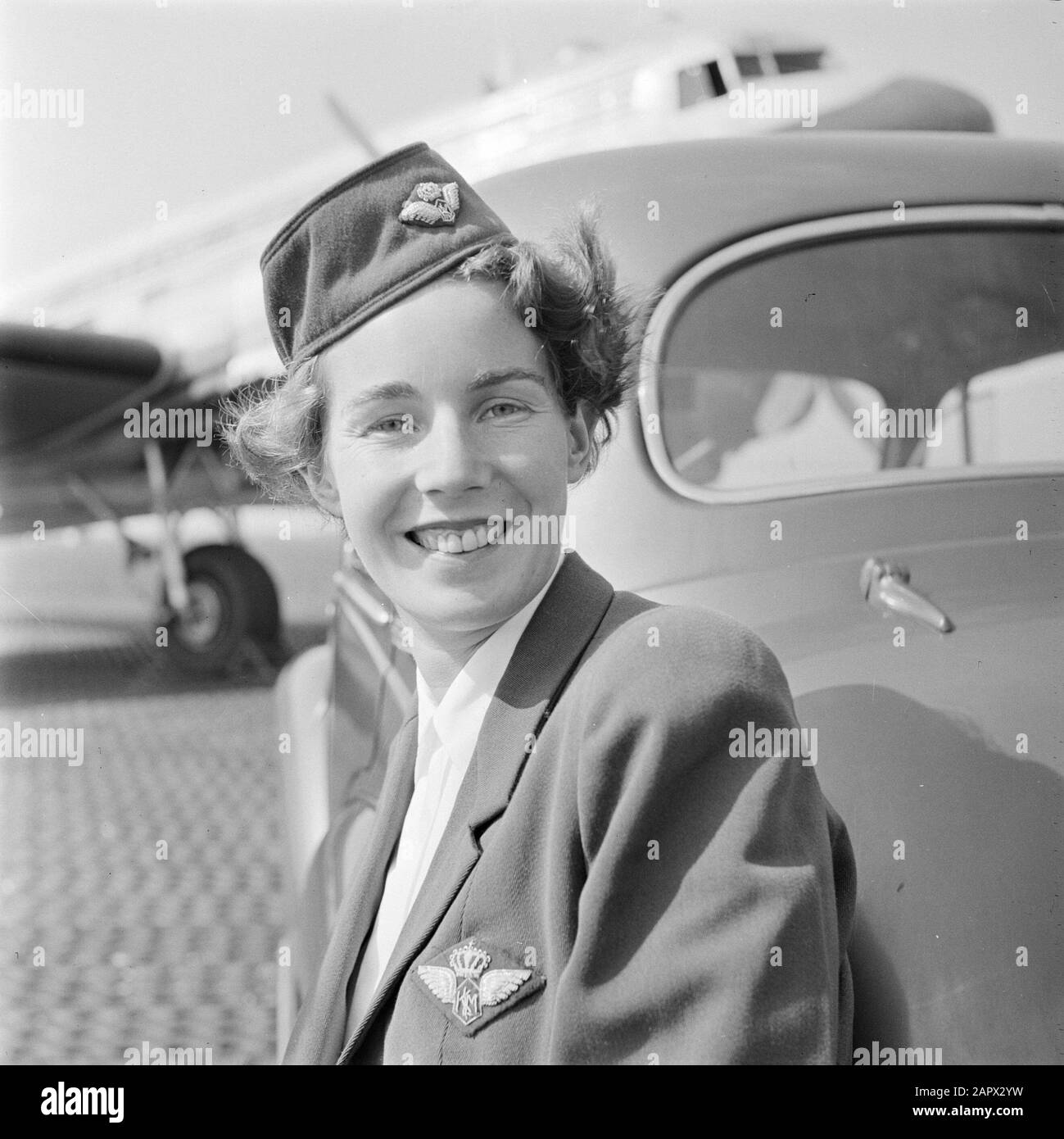 KLM staff corporate identity and Schiphol Portrait of a KLM stewardess ...