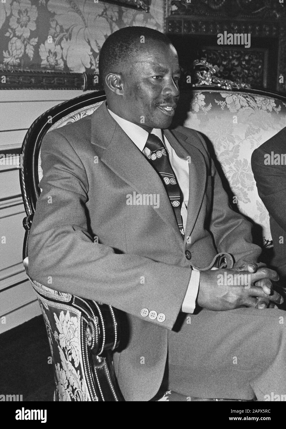 Quett Masire visiting the Dutch Royal family at Paleis Lange Voorhout ...