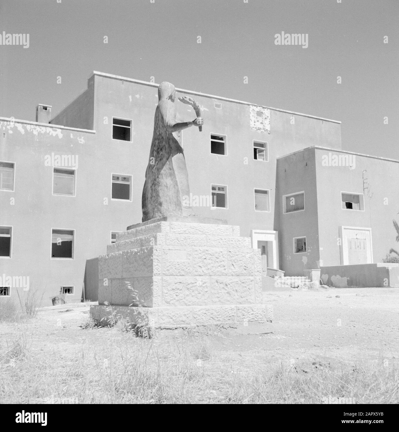 Ramat Rachel. Memorial depicting the biblical figure Rachel, a wife of ...