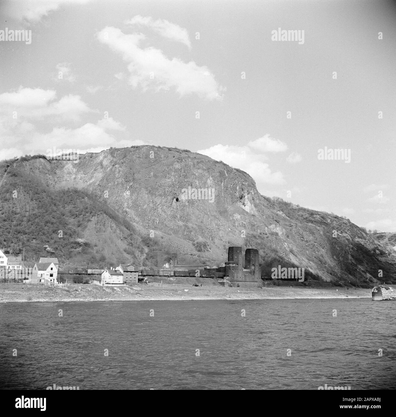 Rhine navigation, report from tug Damco 9: West Germany Ruin of the ...
