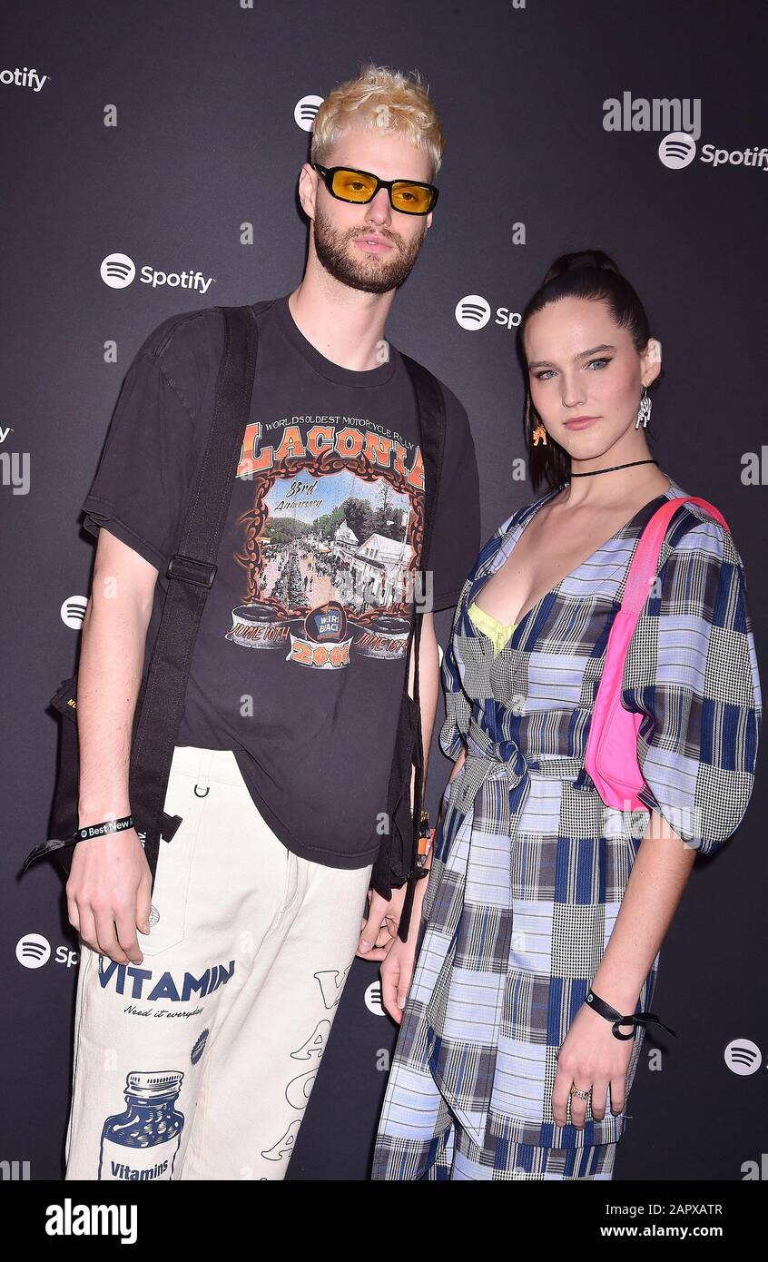 WEST HOLLYWOOD, CA - JANUARY 23: Tucker Halpern and Sophie Hawley-Weld ...