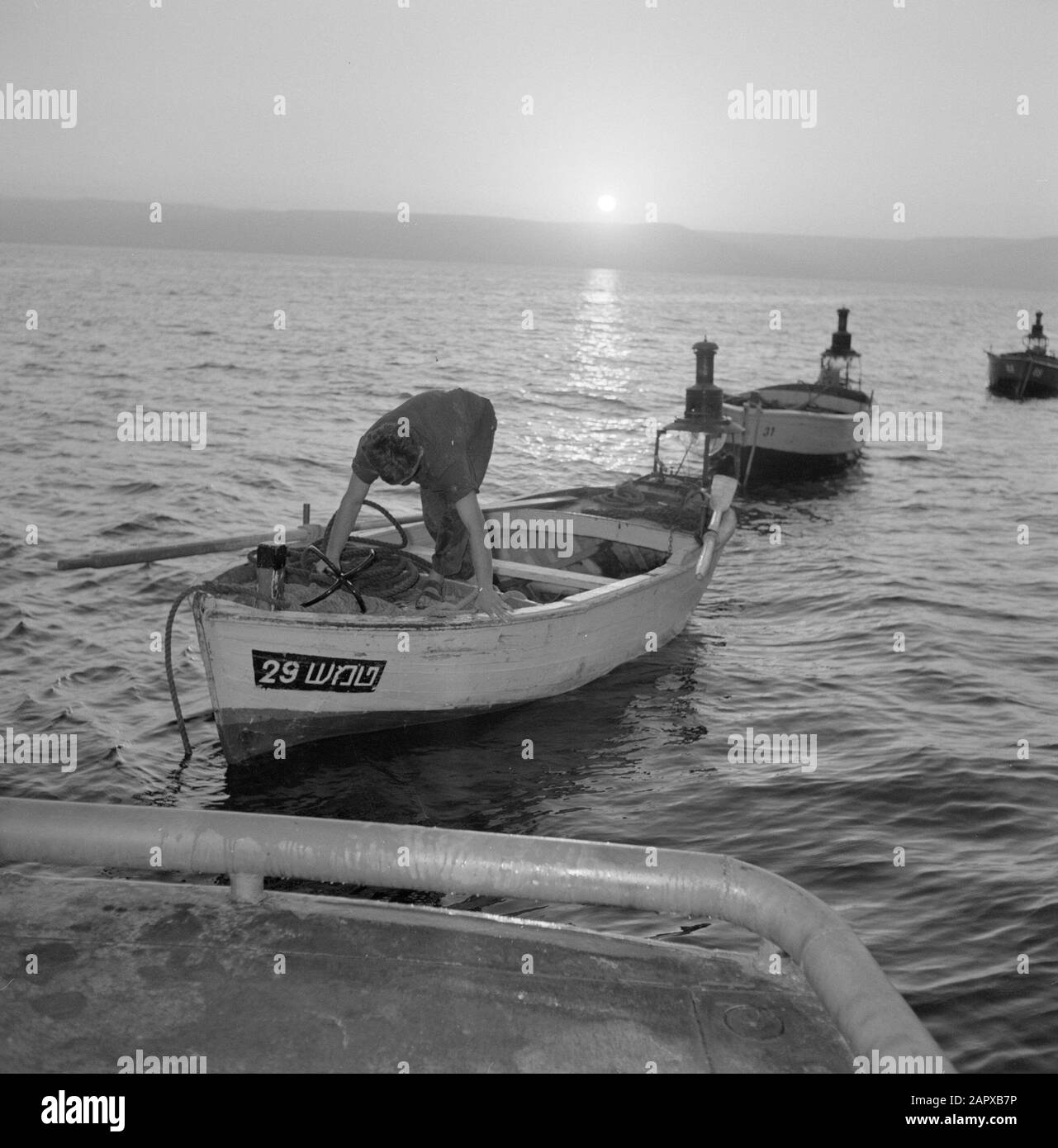 Israel: night fishermen on Lake Tiberias, at Ginosar Sardinian ...