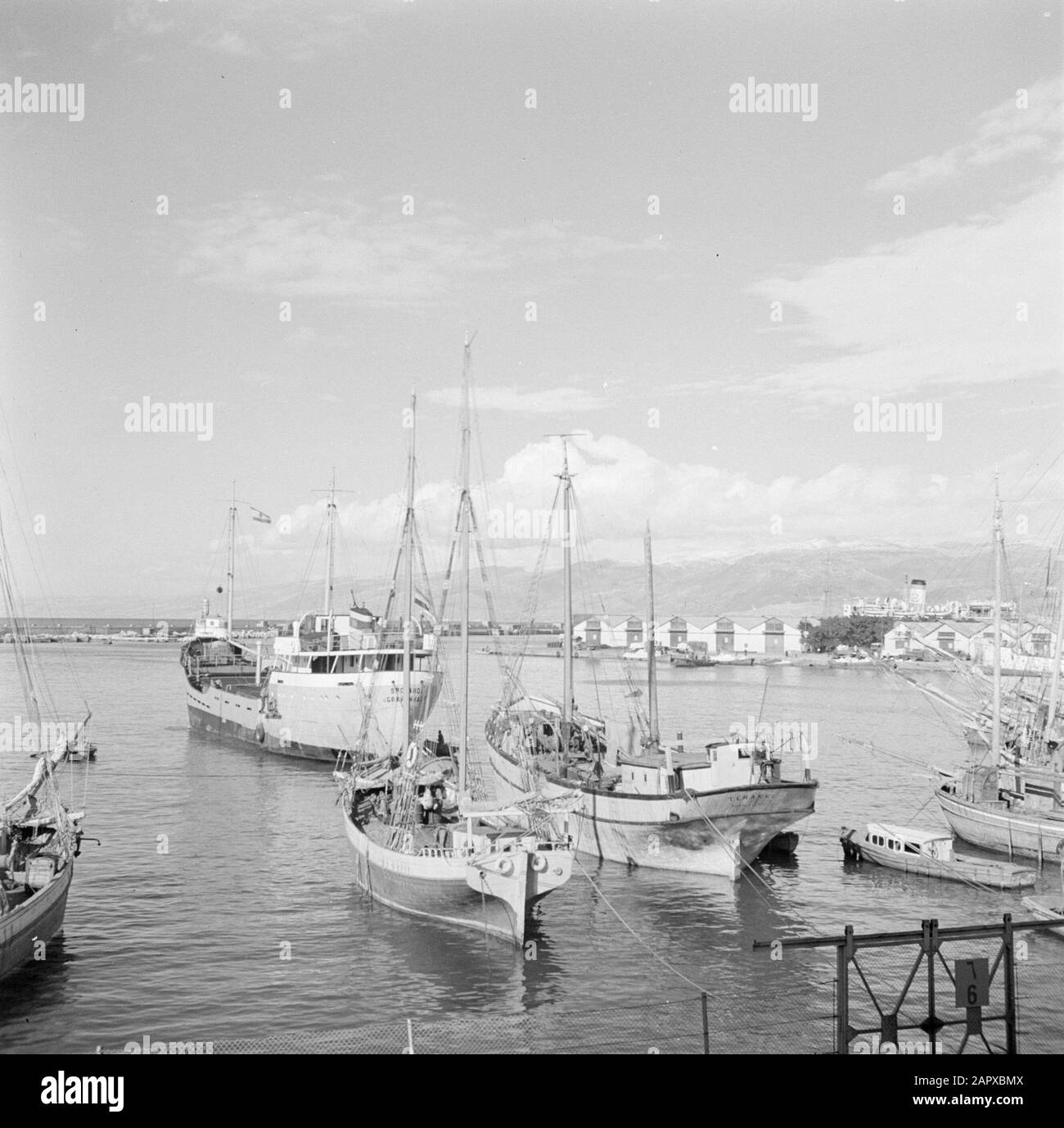 Middle East 1950-1955: Lebanon Ships in the Port of Beirut Date: 1950 ...