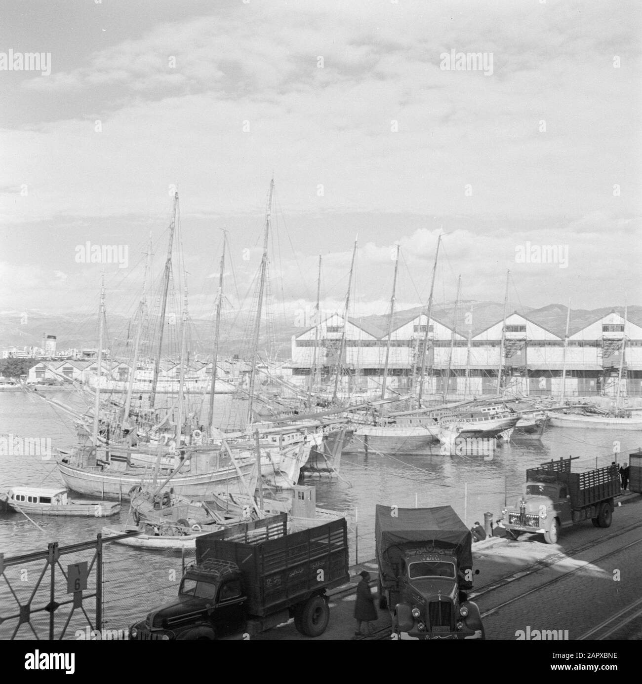 Middle East 1950-1955: Lebanon Ships in the Port of Beirut Date: 1950 ...