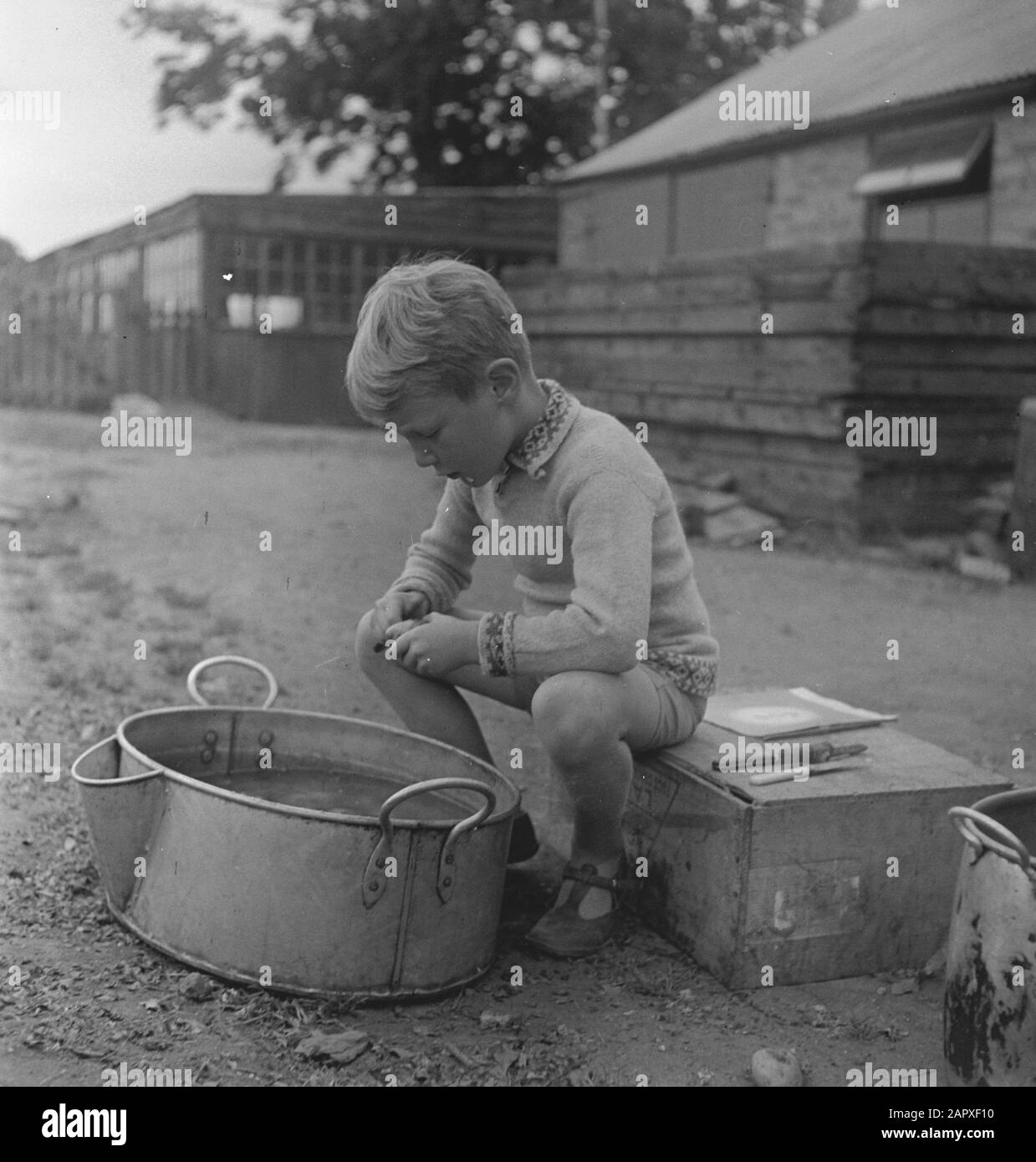 Children play on wartime Black and White Stock Photos & Images - Alamy