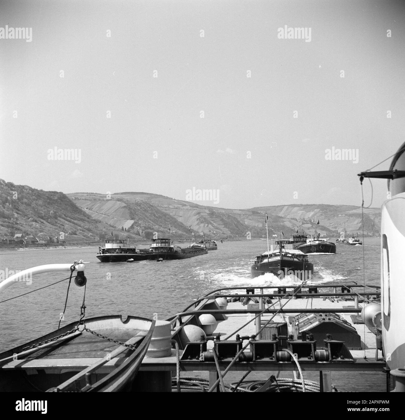 Rhine navigation, reportage from tug Damco 9: West Germany Drag with ...