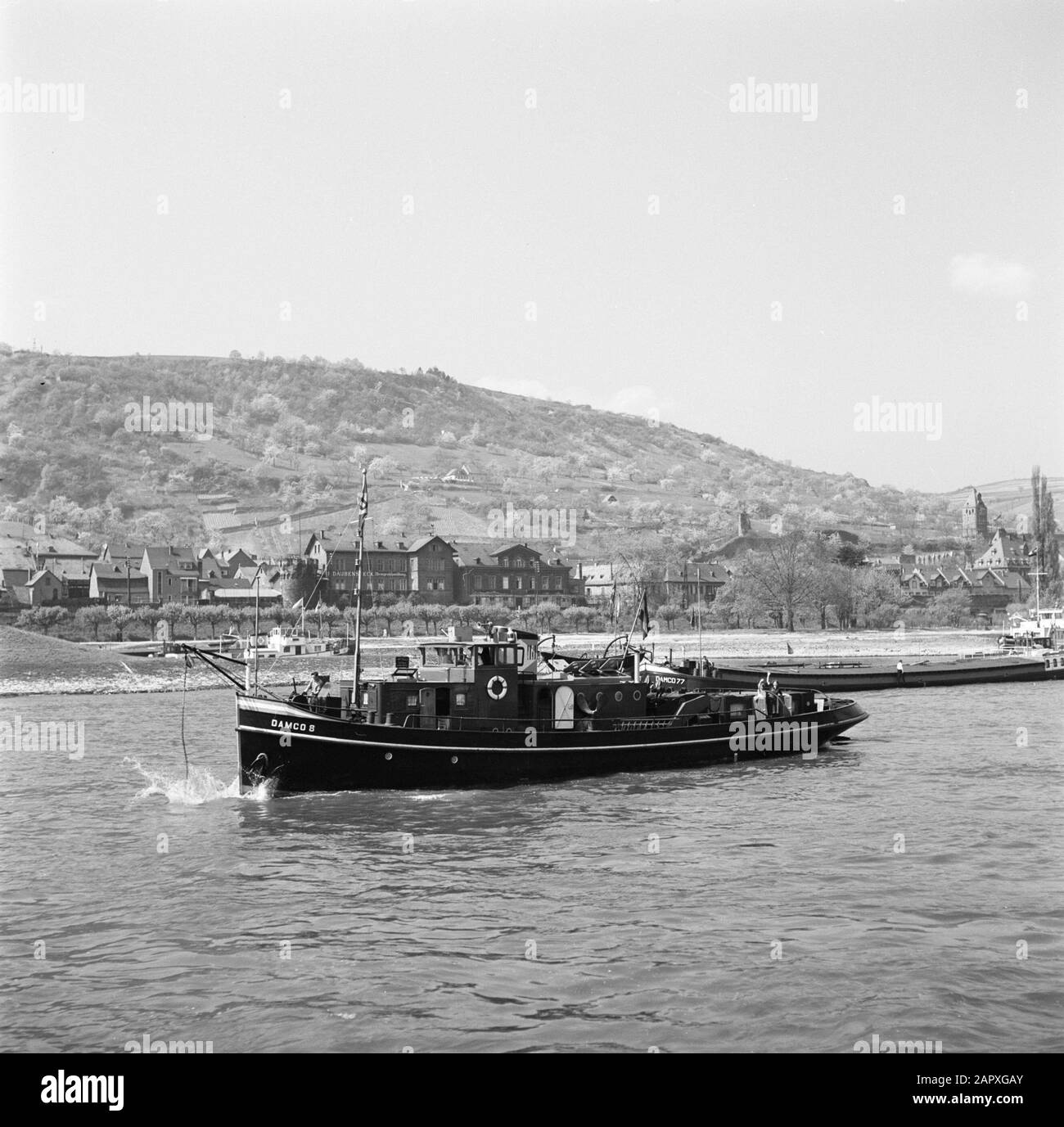 Rhine navigation, reportage from tug Damco 9: West Germany Sleper Damco ...