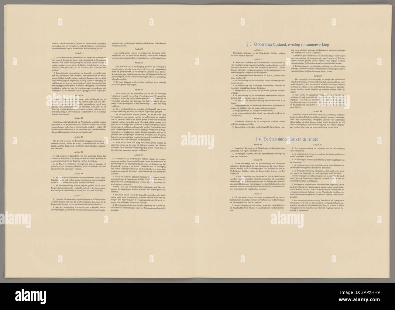 Statute of the Kingdom of the Netherlands. 15 December 1954 Stock Photo ...