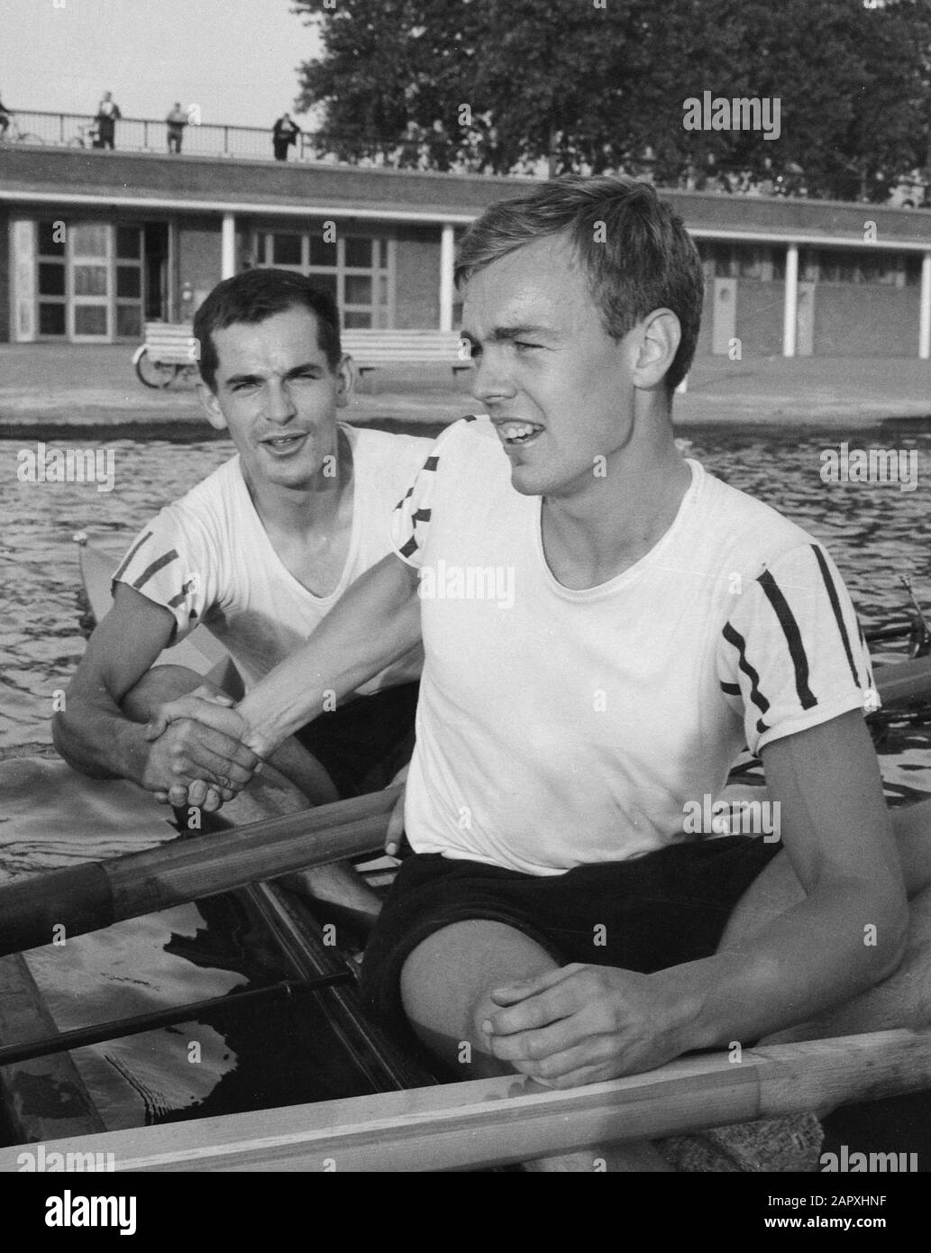 Crew team rowing two Black and White Stock Photos & Images - Alamy