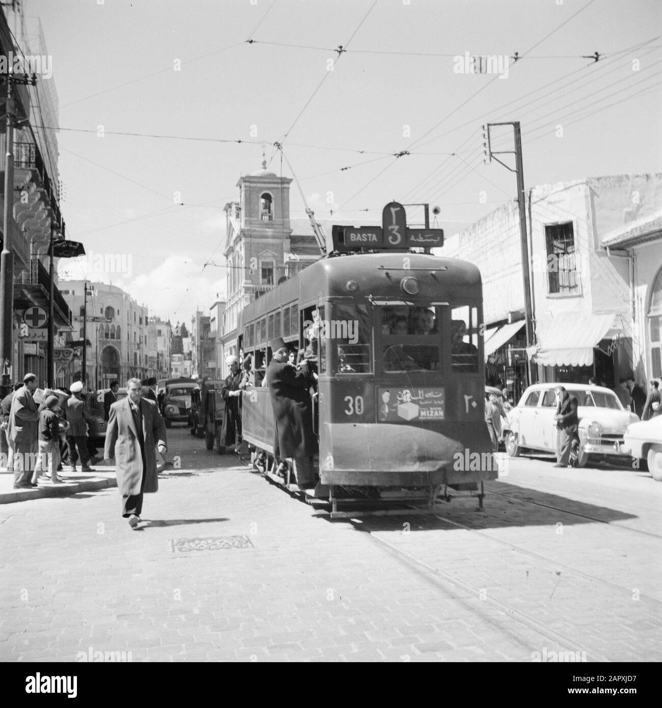 Middle East 1950-1955: Lebanon Streetscape in Beirut Date: 1950 ...