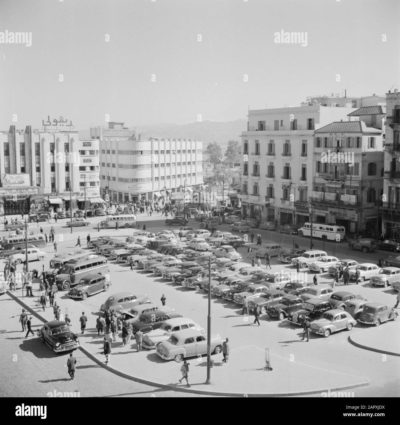 Middle East 1950-1955: Lebanon Street statue in Beirut Annotation: View ...