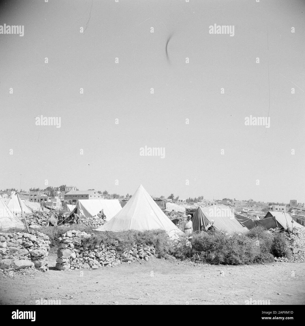 Middle East 1950-1955: Jordan Tents in the refugee camp Amari near ...