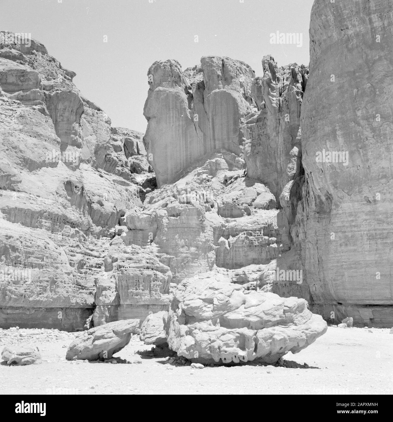 Israel - Timna Timna in the Negev Desert; rock section the columns of ...