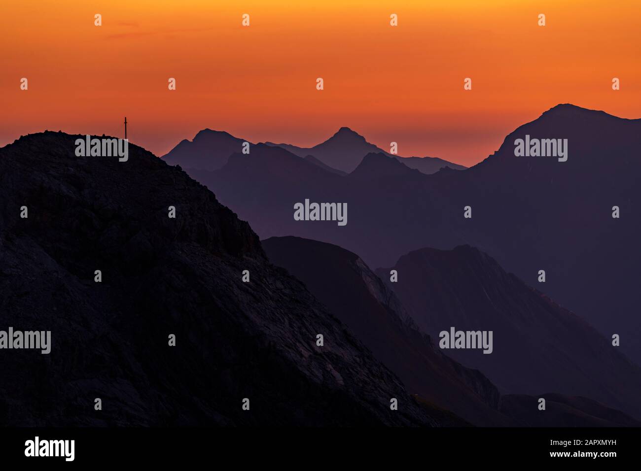 Dawn over lechtal alps hi-res stock photography and images - Alamy