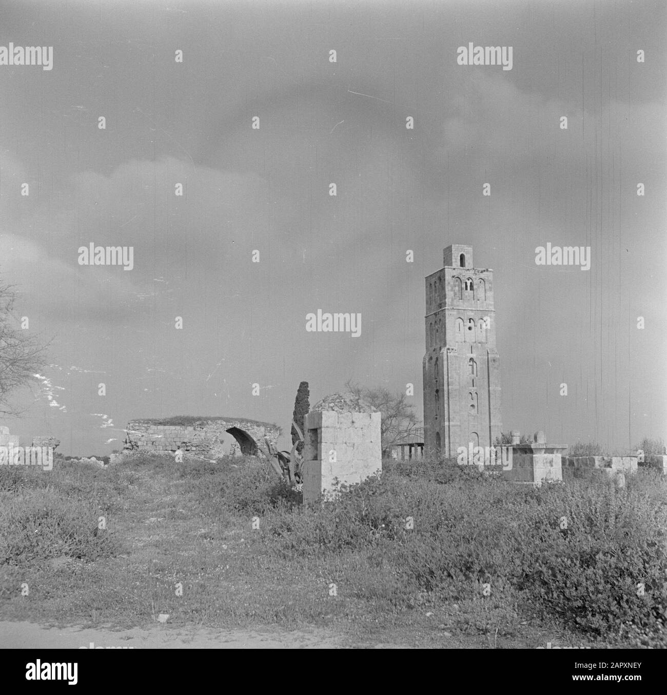Israel 1948-1949: Ramle Tower, locally known as the White Tower ...