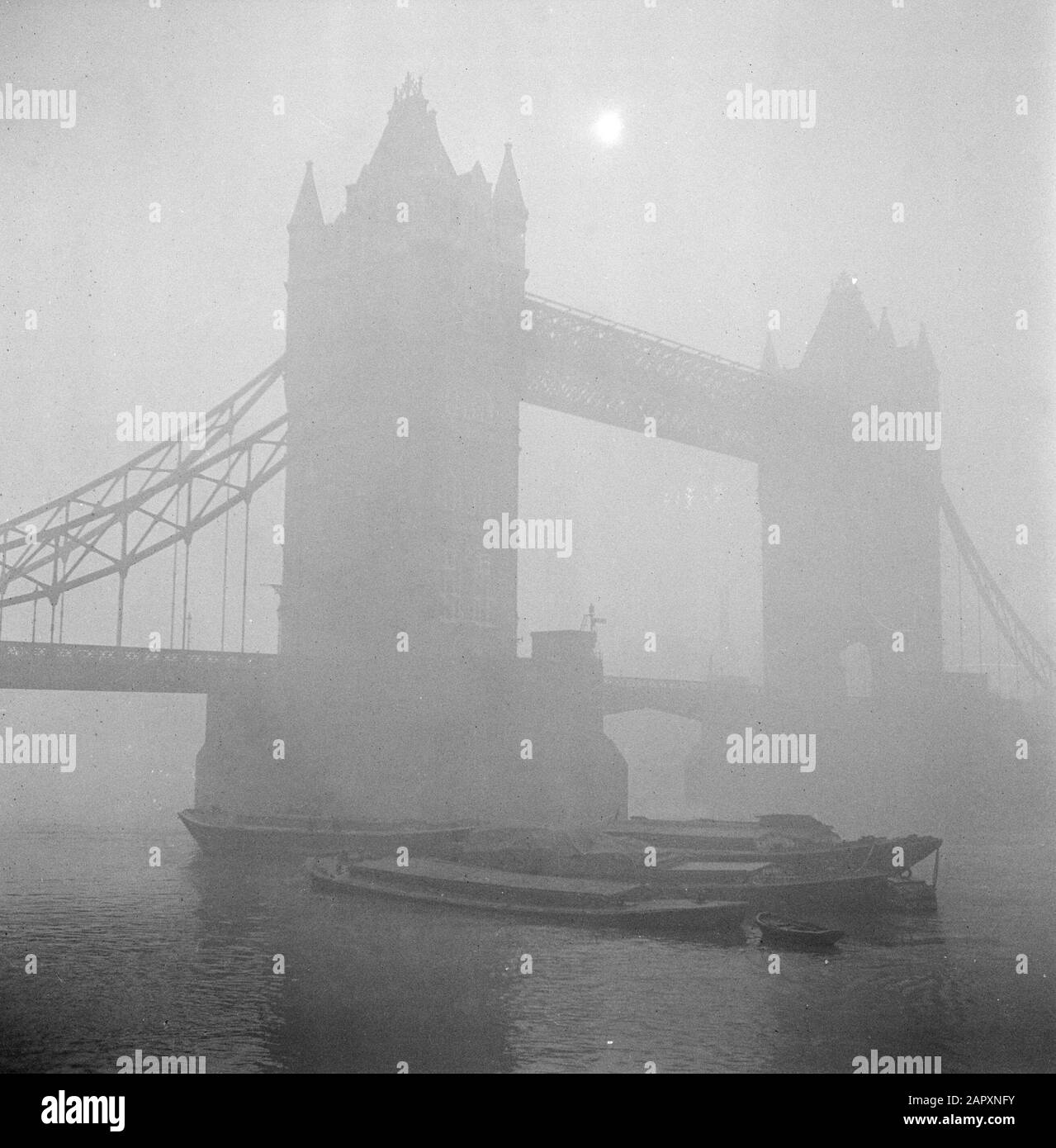London in the fog Tower Bridge in the fog Date: undated Location ...