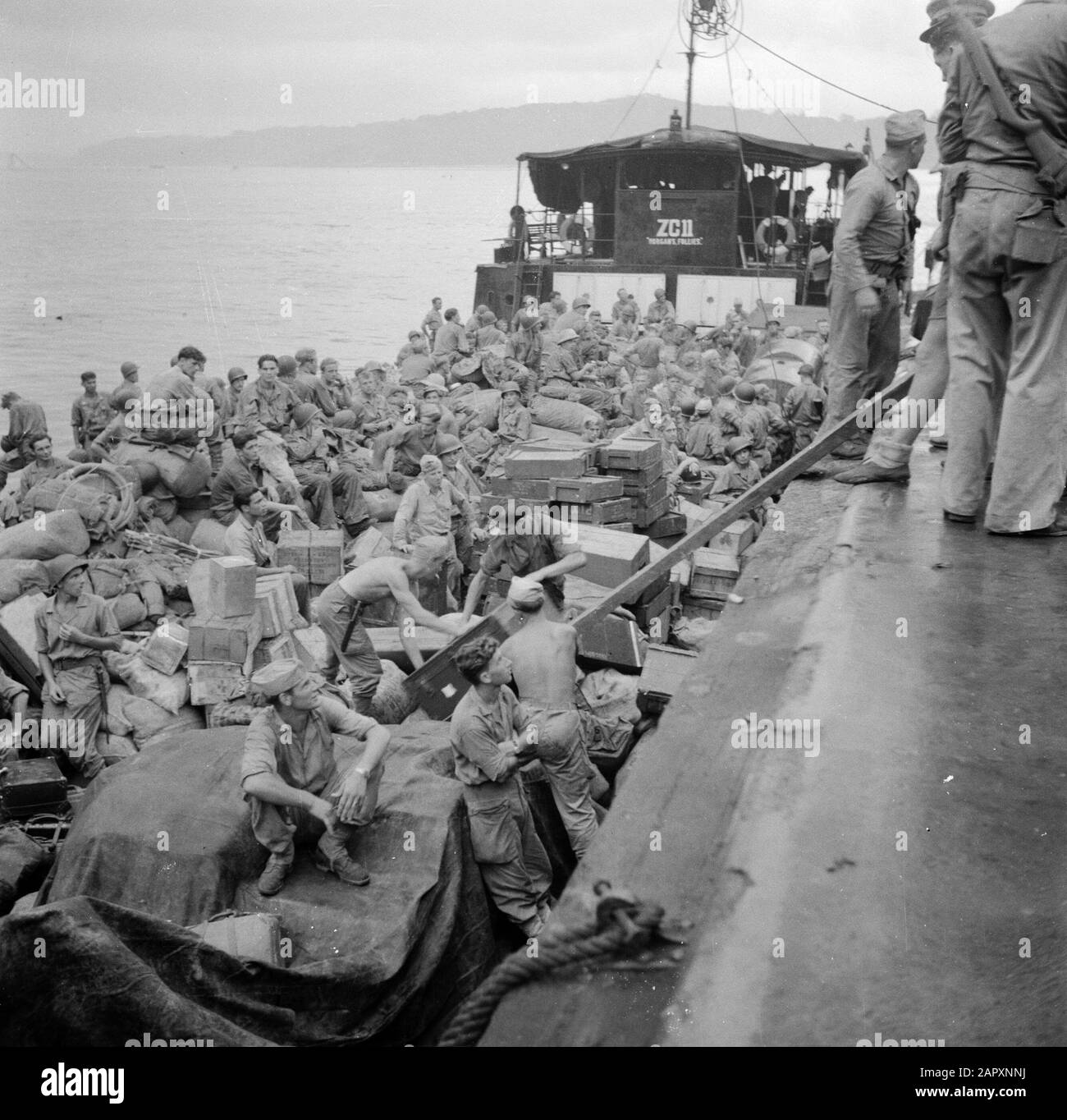 War volunteers in Malacca and Indonesia Transport of soldiers from ...