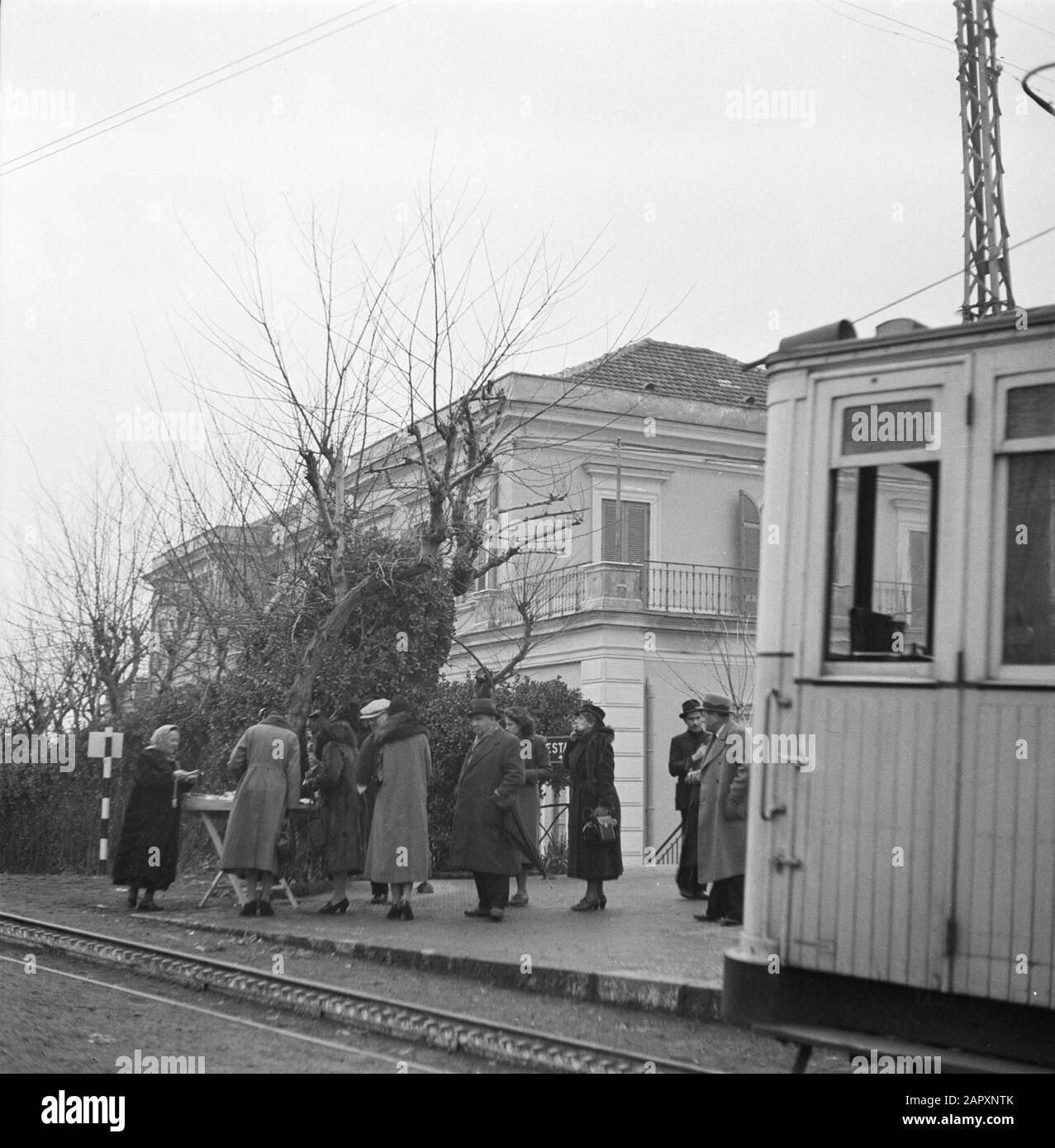 Visit to Naples and Vesuvius Train to Vesuvius at a station building ...