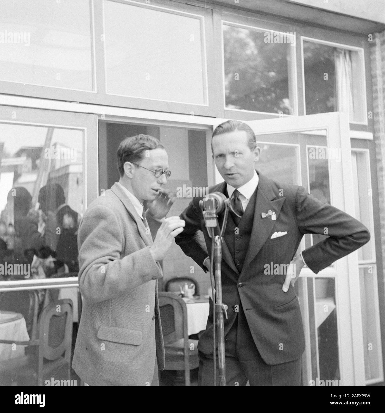The royal family aboard the royal yacht the Piet Hein Two journalists ...