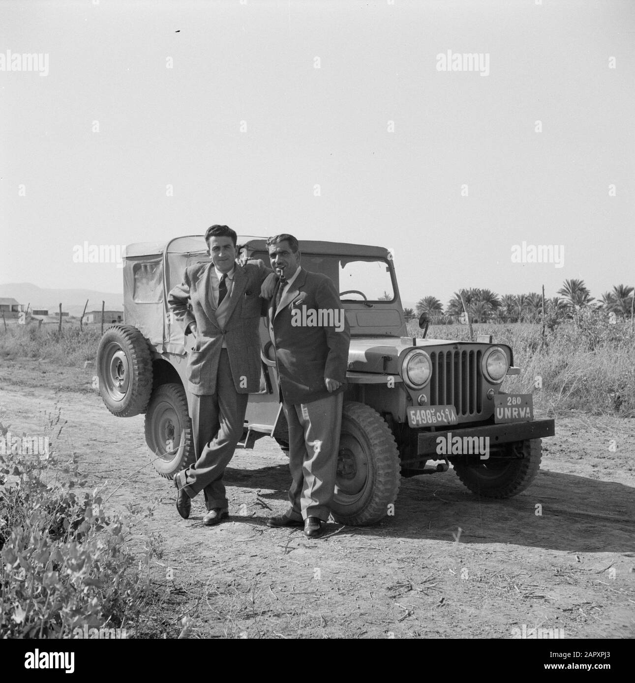 Middle East 1950-1955: Jordan Two persons belonging to the U.N. Refugee ...