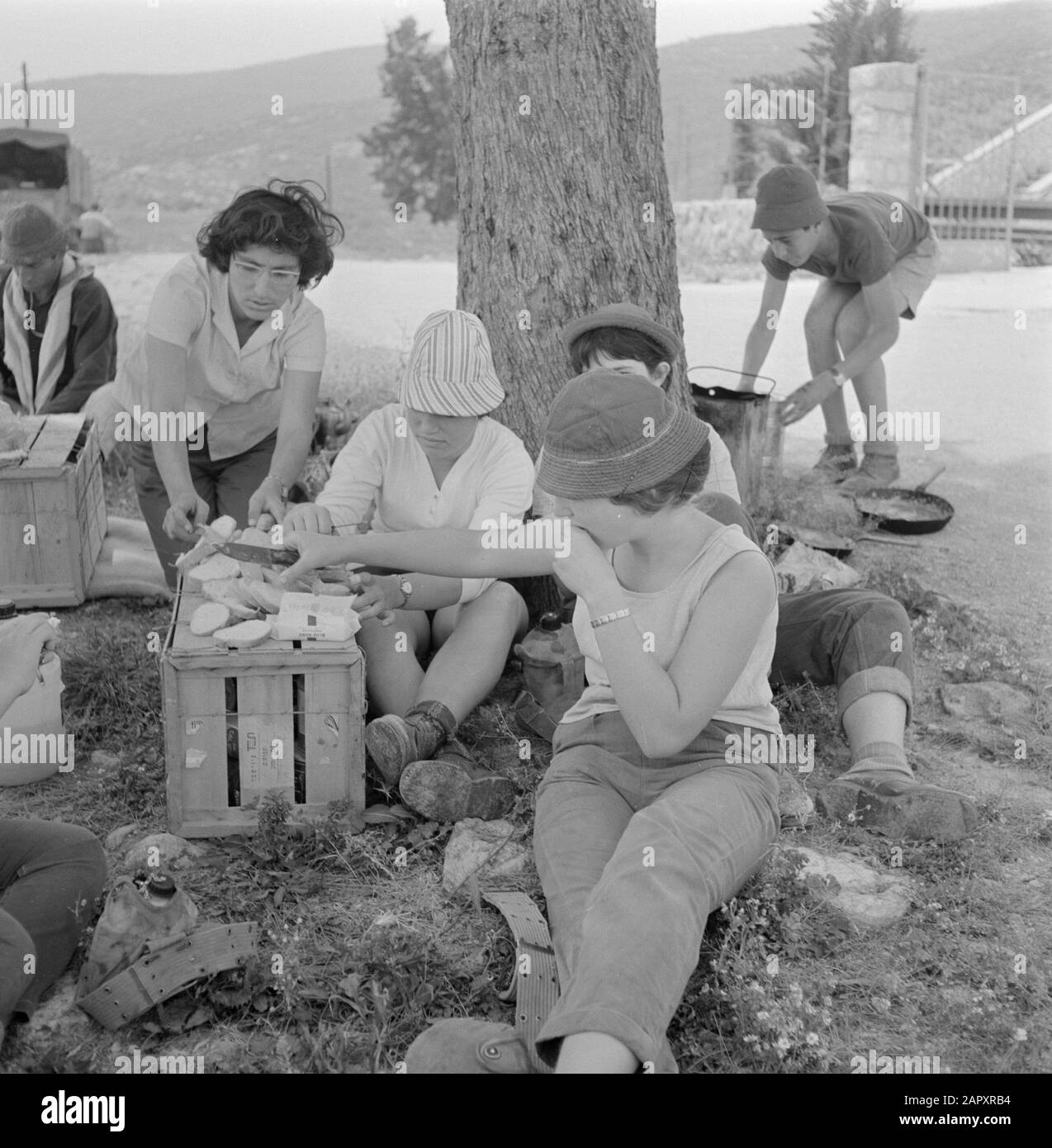 Group of young adults and outdoor Black and White Stock Photos & Images ...