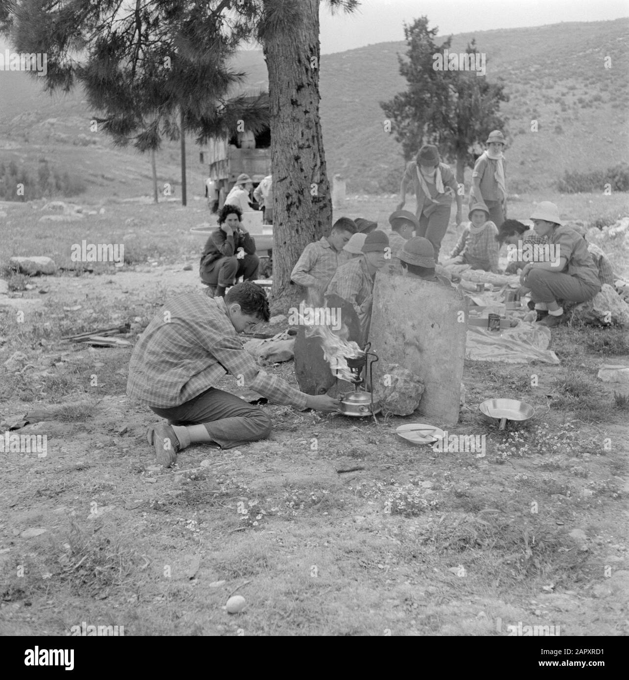 Family group during outing Black and White Stock Photos & Images - Alamy
