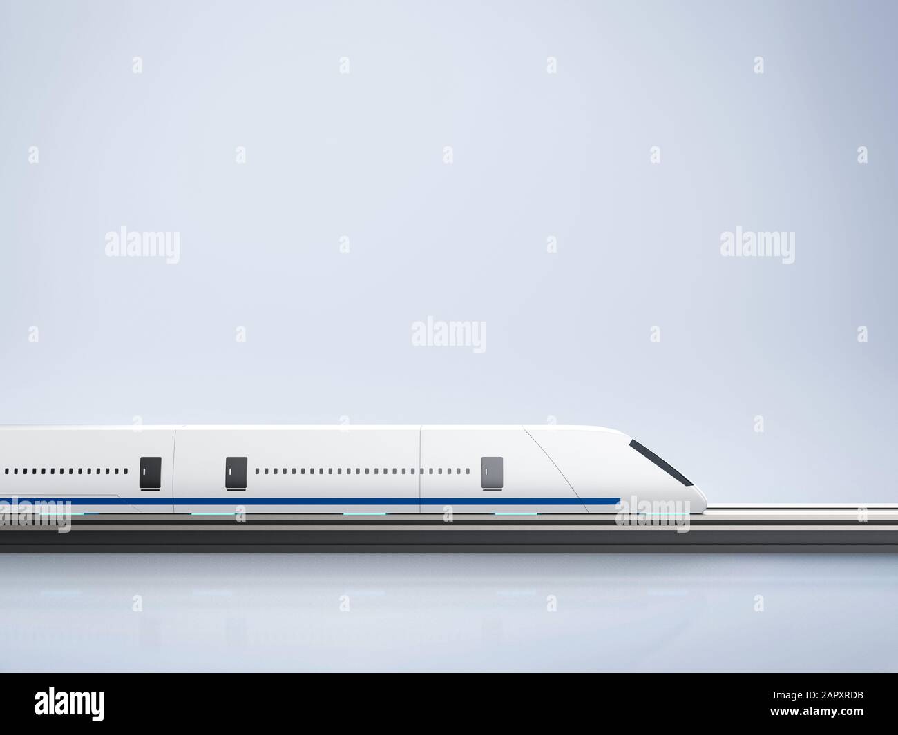 3d rendering high speed train with modern design on white background ...