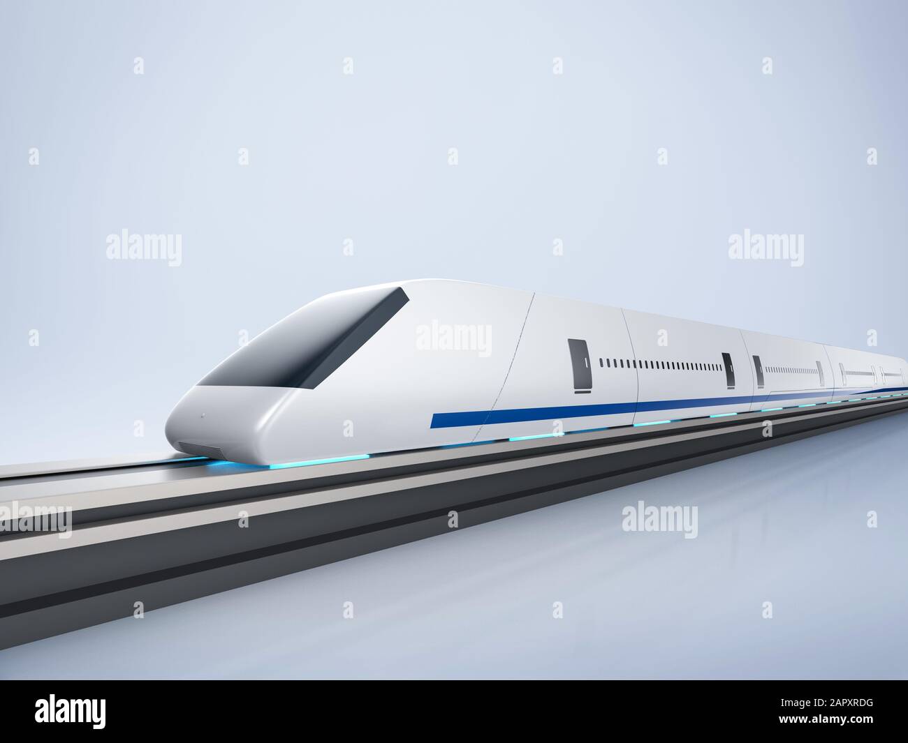 3d rendering high speed train with modern design on white background ...
