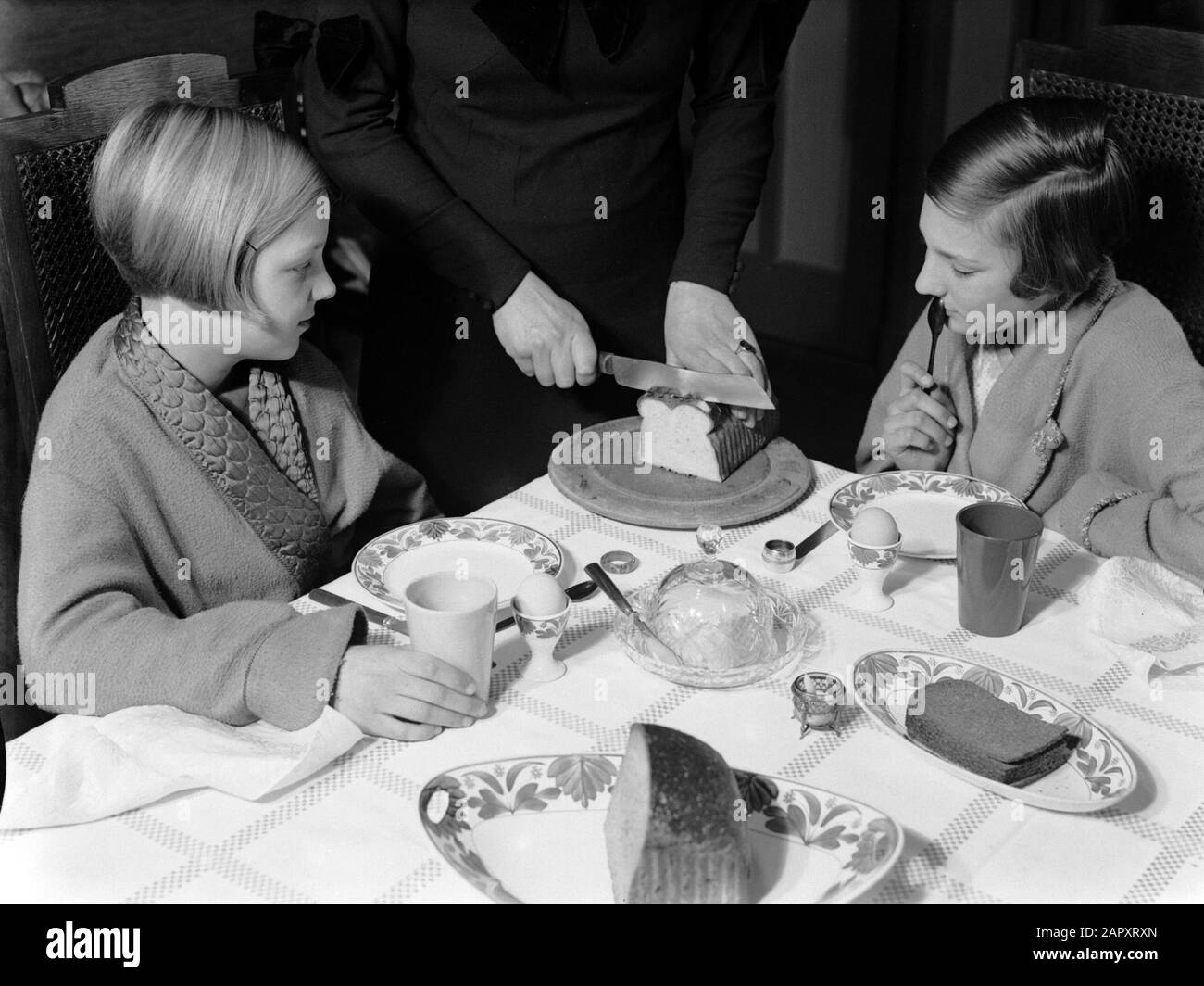 The breakfast scene Black and White Stock Photos & Images - Alamy