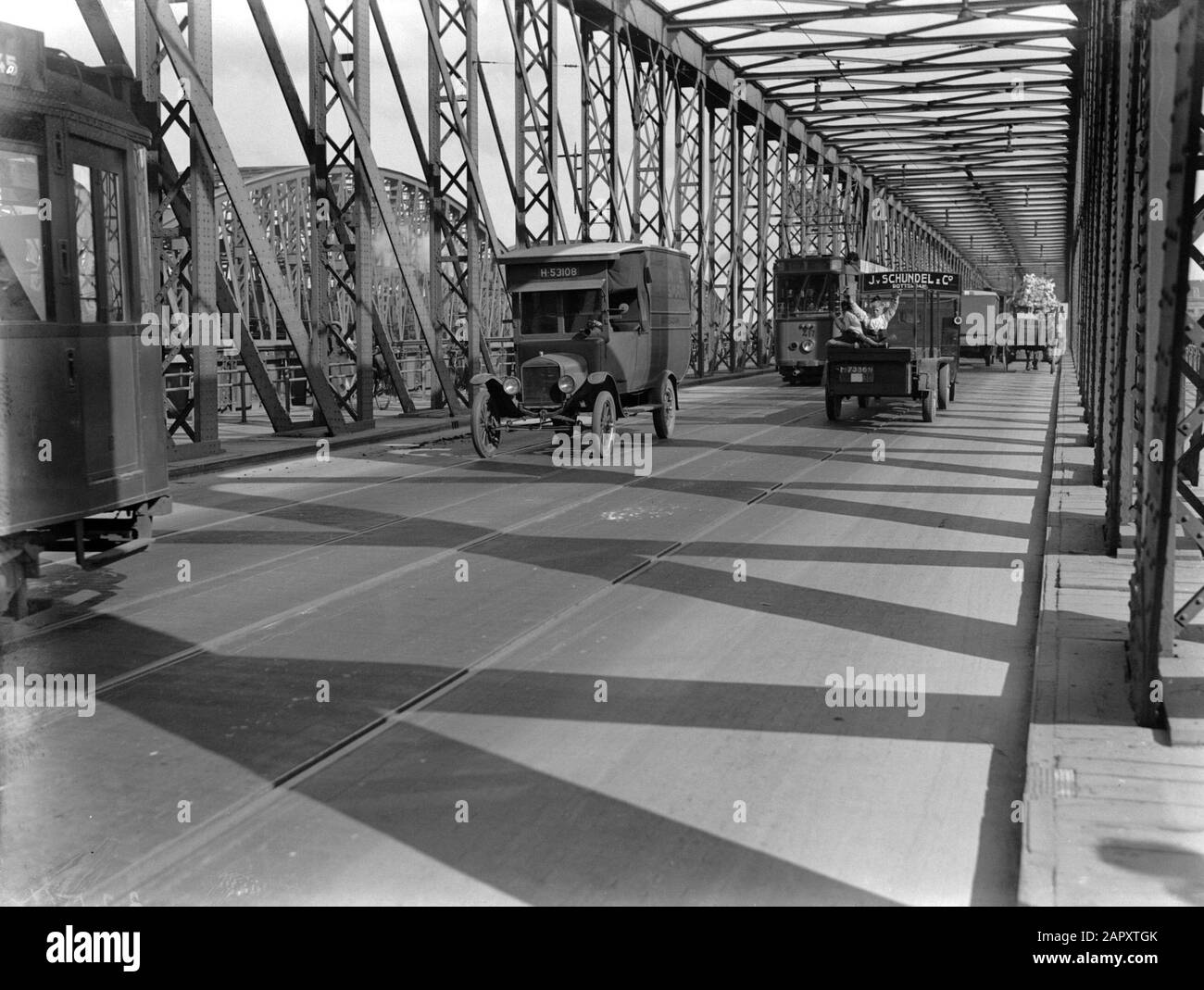 Reportage Rotterdam Traffic on the Rotterdam bridge in Rotterdam ...