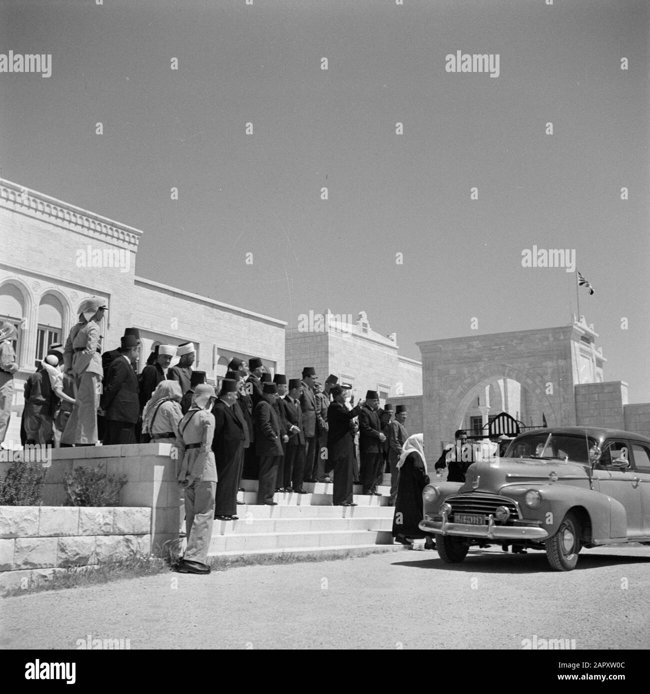 Middle East 1950-1955: Jordan - Amman Departure of a delegation ...