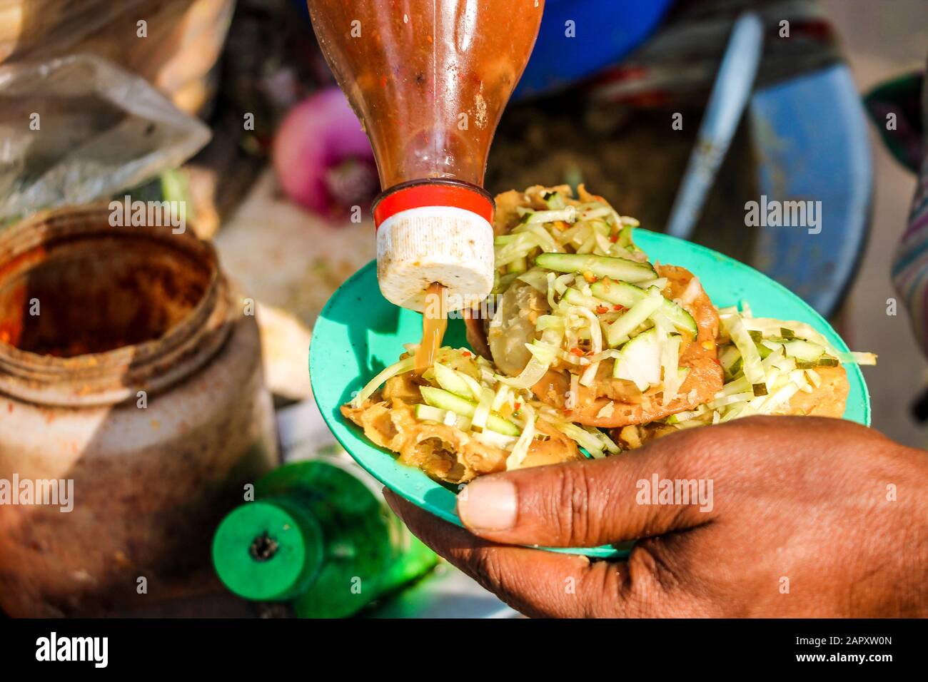 South Asian Indian Bangladeshi Street Food Bhelpuri / Velpuri ...
