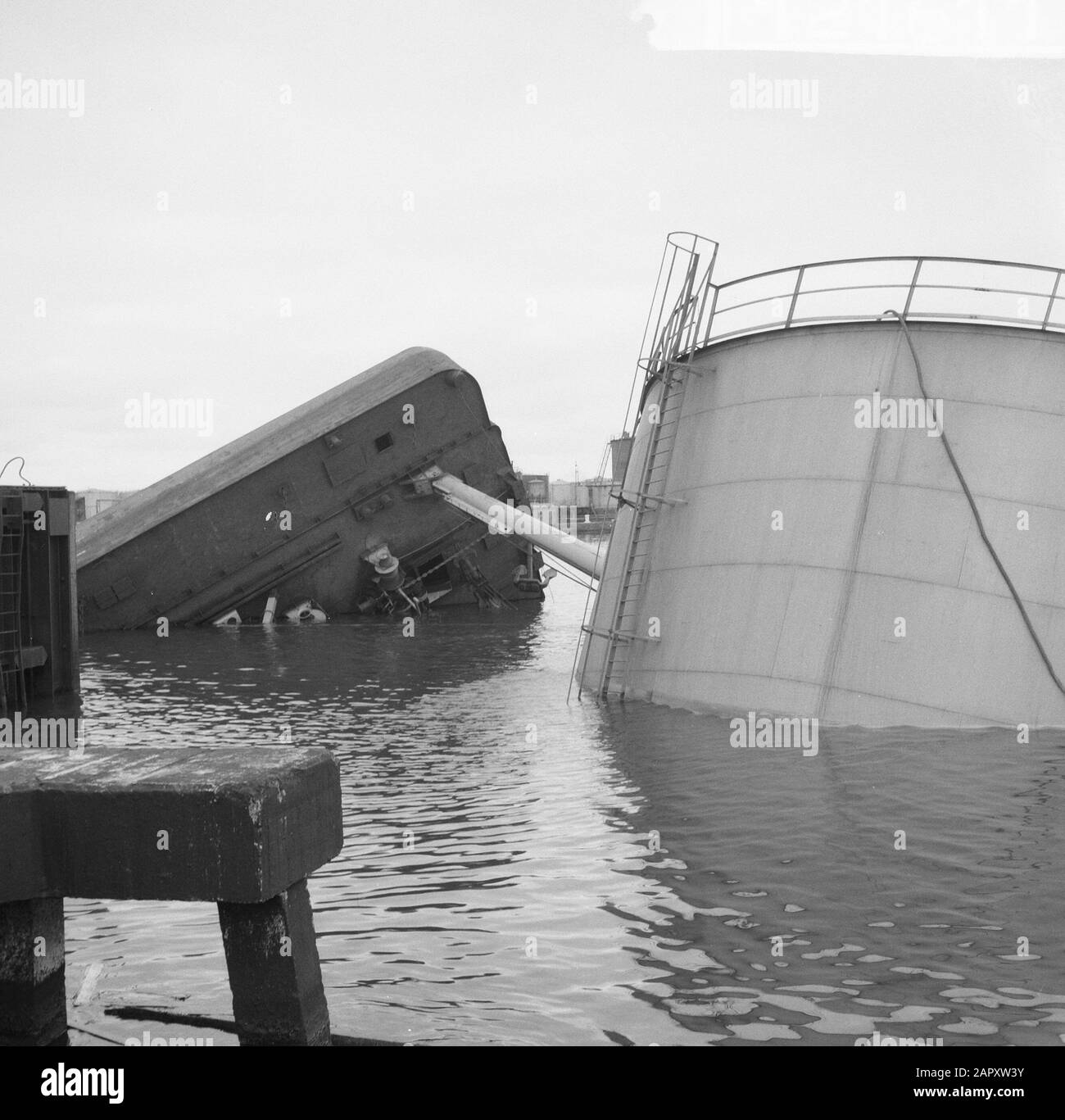 Floating container with petroleum tank wrapped in petroleum port Date ...