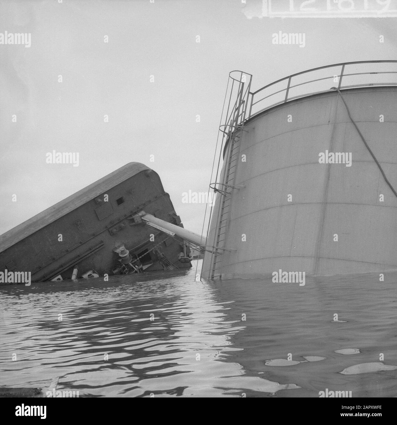 Floating container with petroleum tank wrapped in petroleum port Date ...