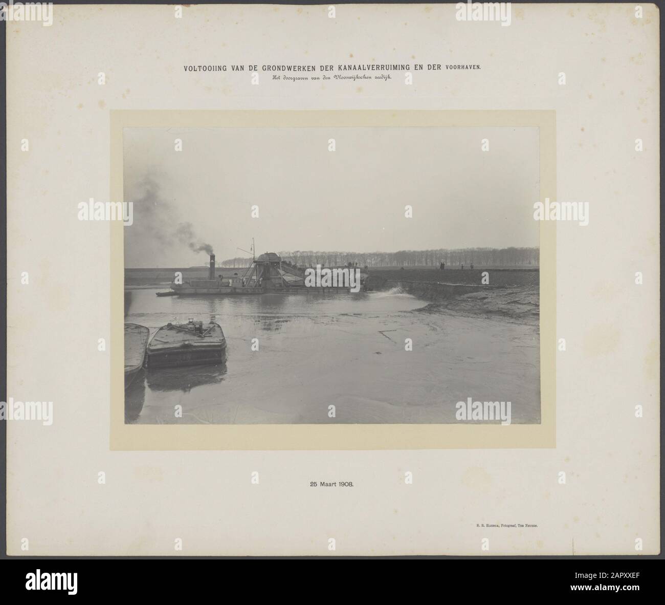 Completion of the canal widening earthworks and the inner port. The ...