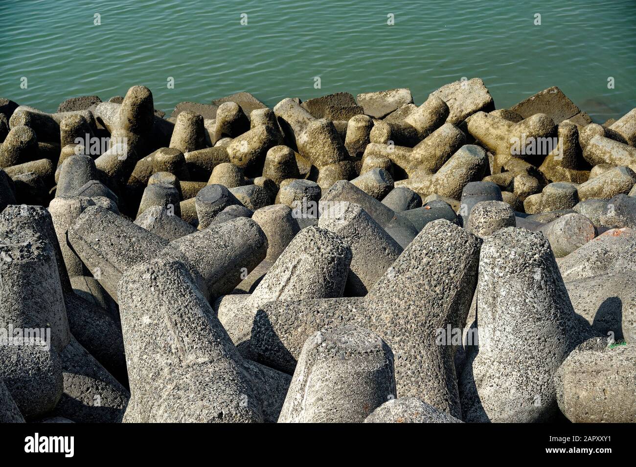Concrete Breakwater Blocks Stock Photo - Alamy