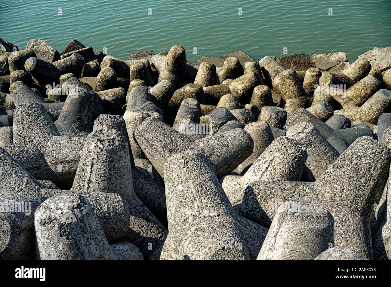 Concrete sea boulders hi-res stock photography and images - Alamy