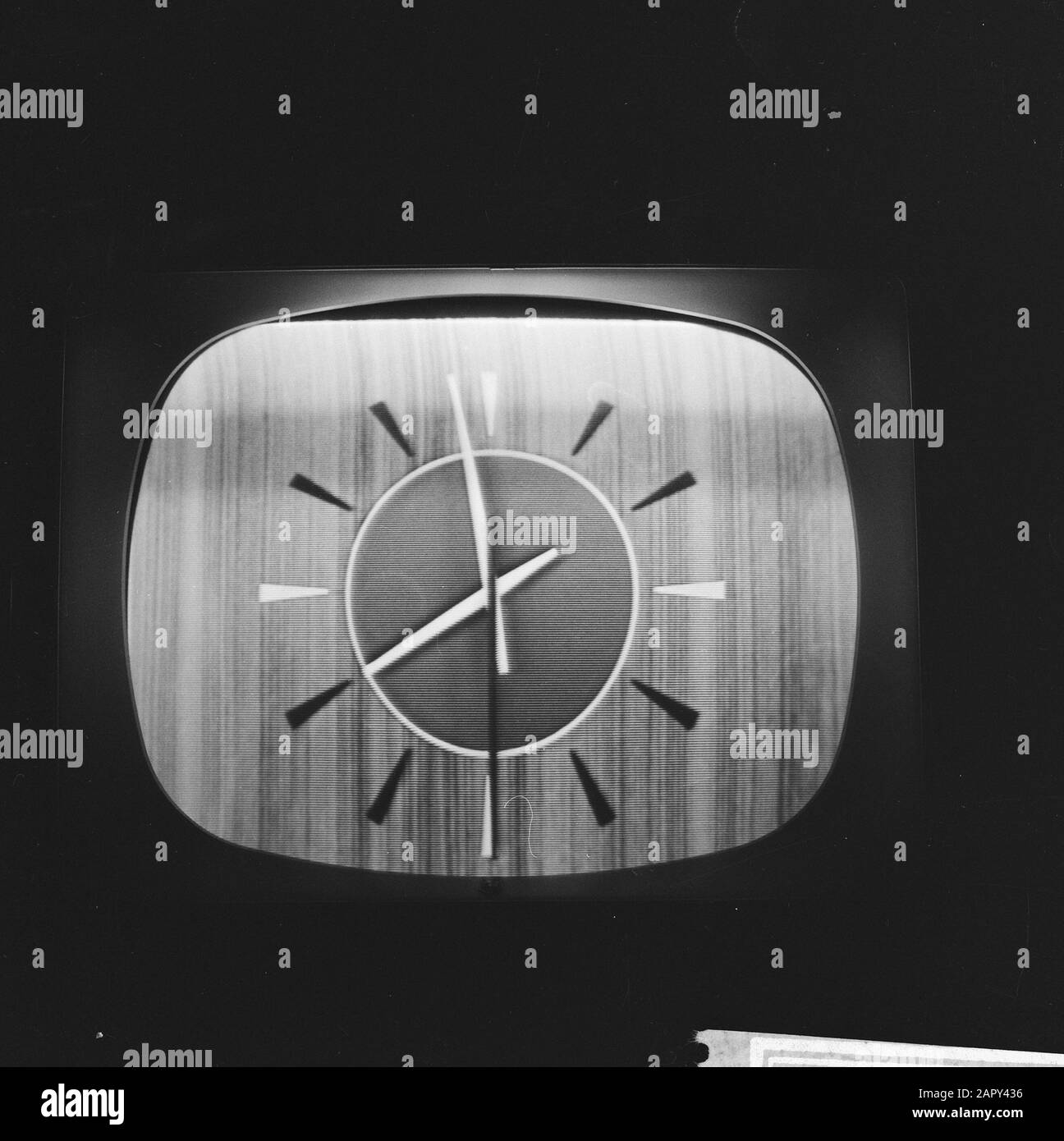 Clock on TV screen Date: September 7, 1961 Keywords: tv screens Stock ...