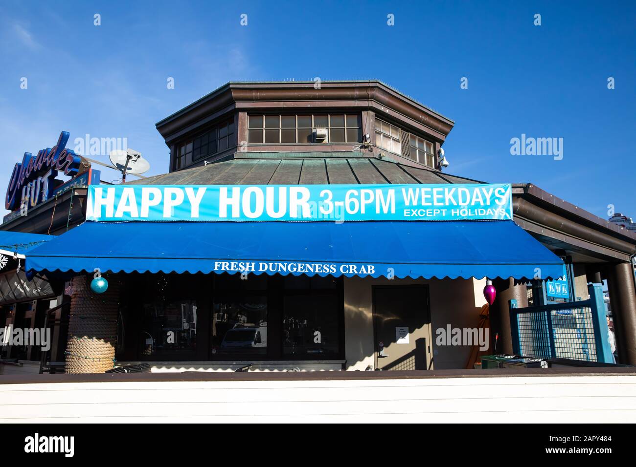 Pentagon shaped restaurant in Fisherman's Wharf, San Francisco, USA ...