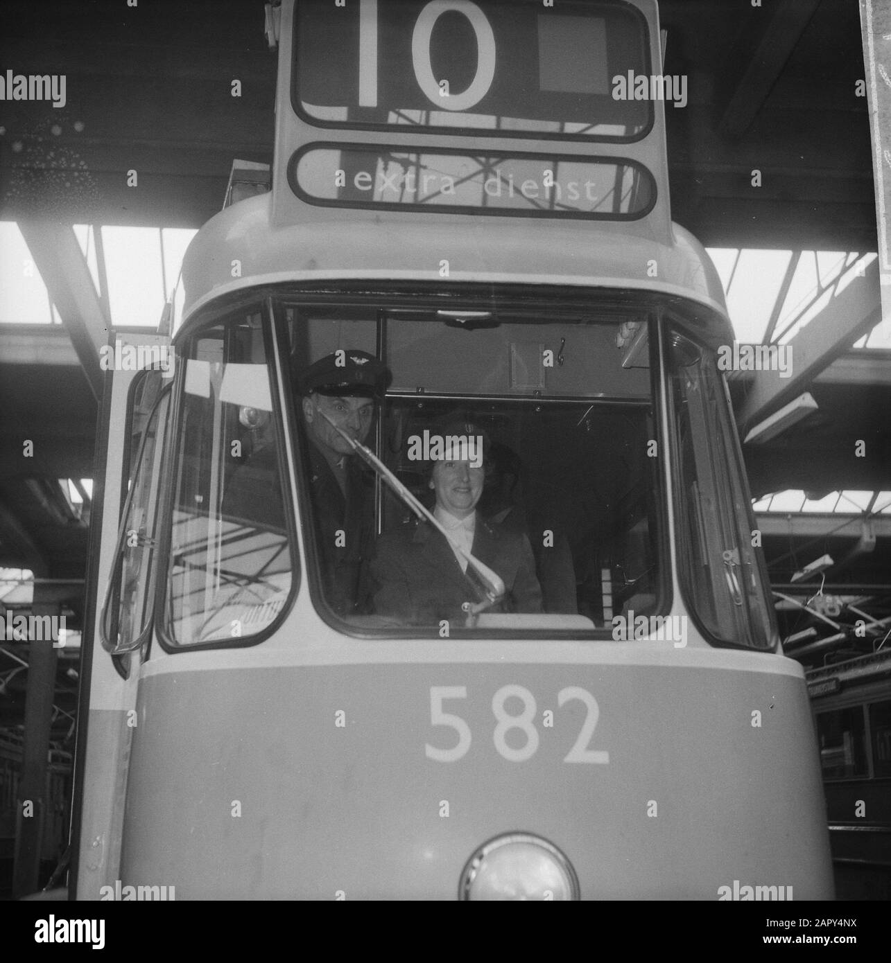 Female tram driver Black and White Stock Photos & Images - Alamy