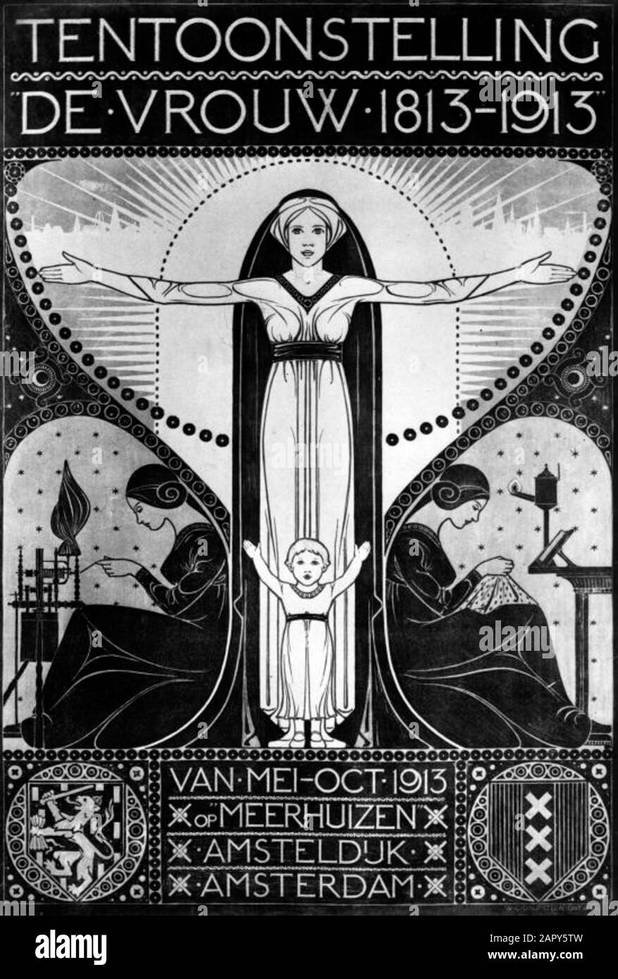 Netherlands poster art Black and White Stock Photos & Images - Alamy