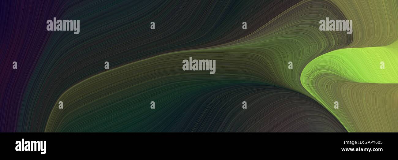 flowing header design with very dark blue, yellow green and dark olive ...