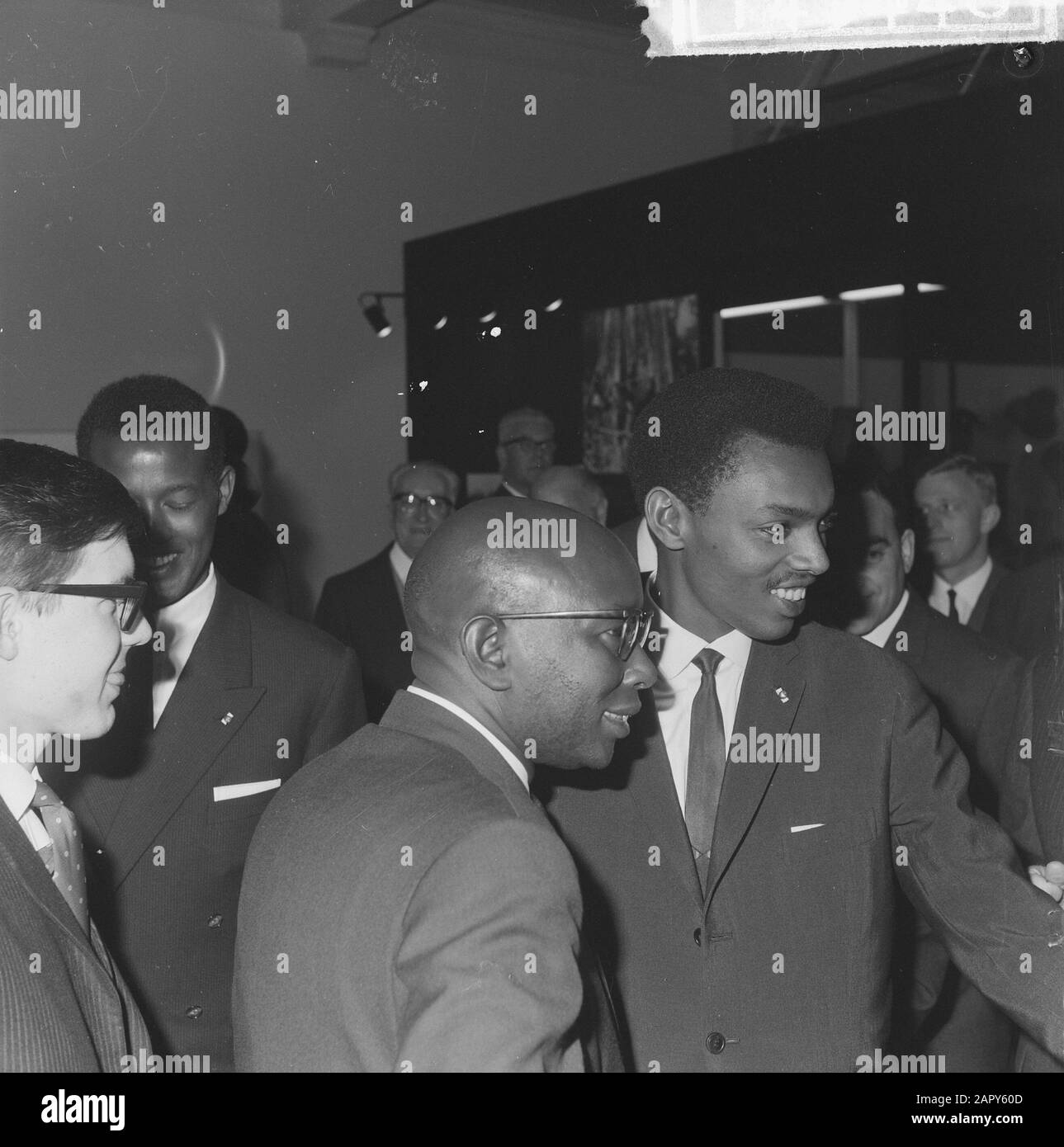 King of Burundi visited the tropical museum, next to him his son ...