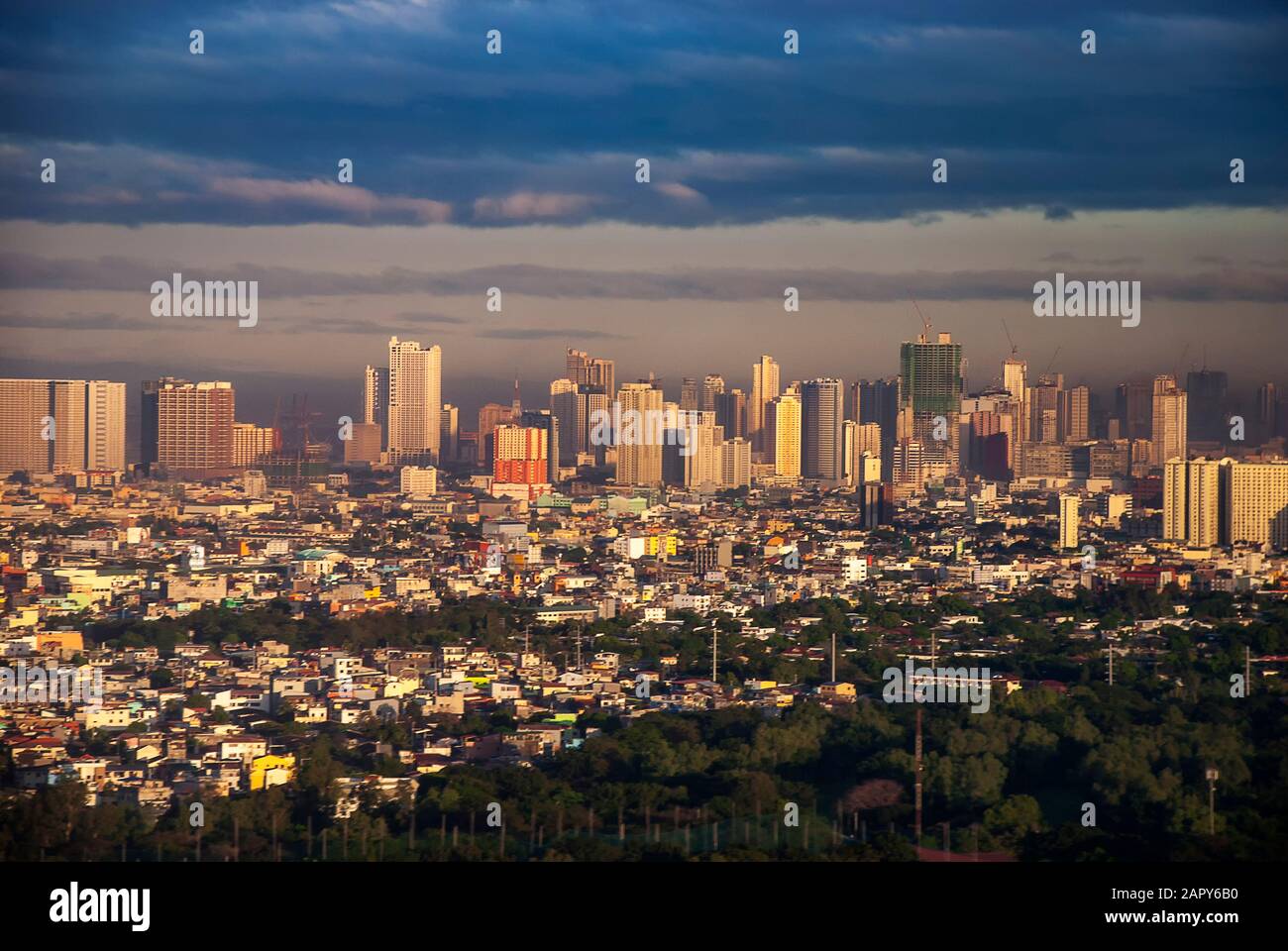 The city of Manila in the Philippines just after daybreak Stock Photo ...