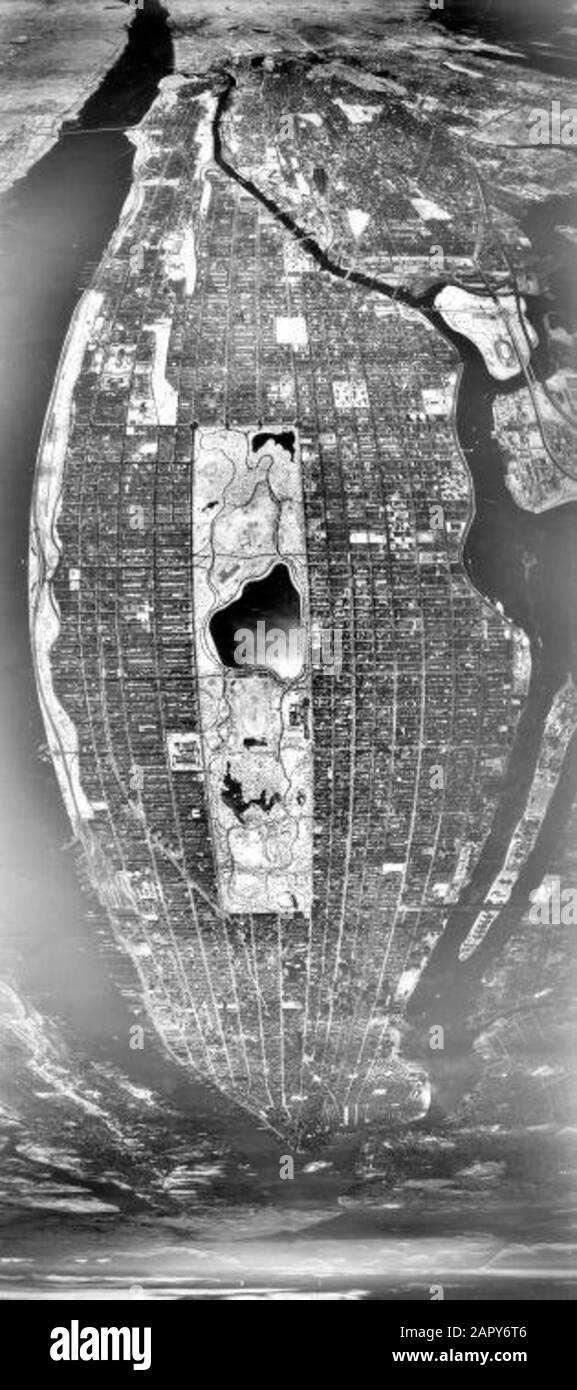 Aerial view of Manhattan, New York, from 10,000 feet Stock Photo - Alamy