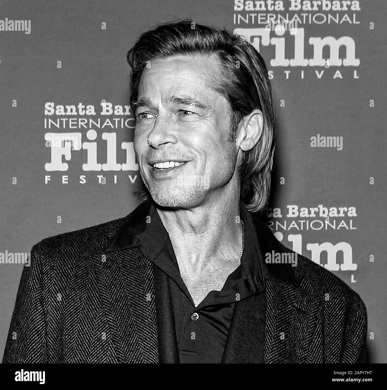 Celebrities Brad Pitt Black and White Stock Photos & Images - Alamy